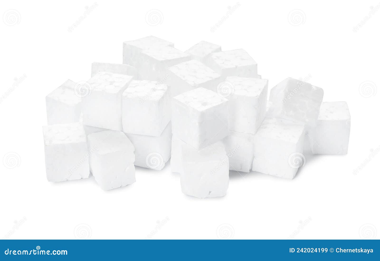 Pile of Styrofoam Cubes on White Background Stock Image - Image of ...