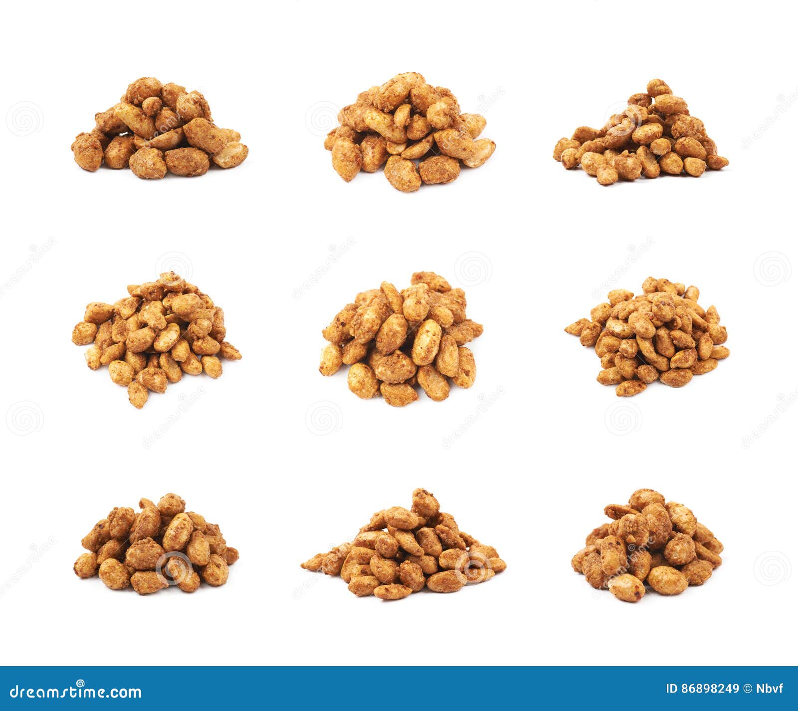 Pile of Sugar Coated Peanuts Isolated Stock Image - Image of party ...