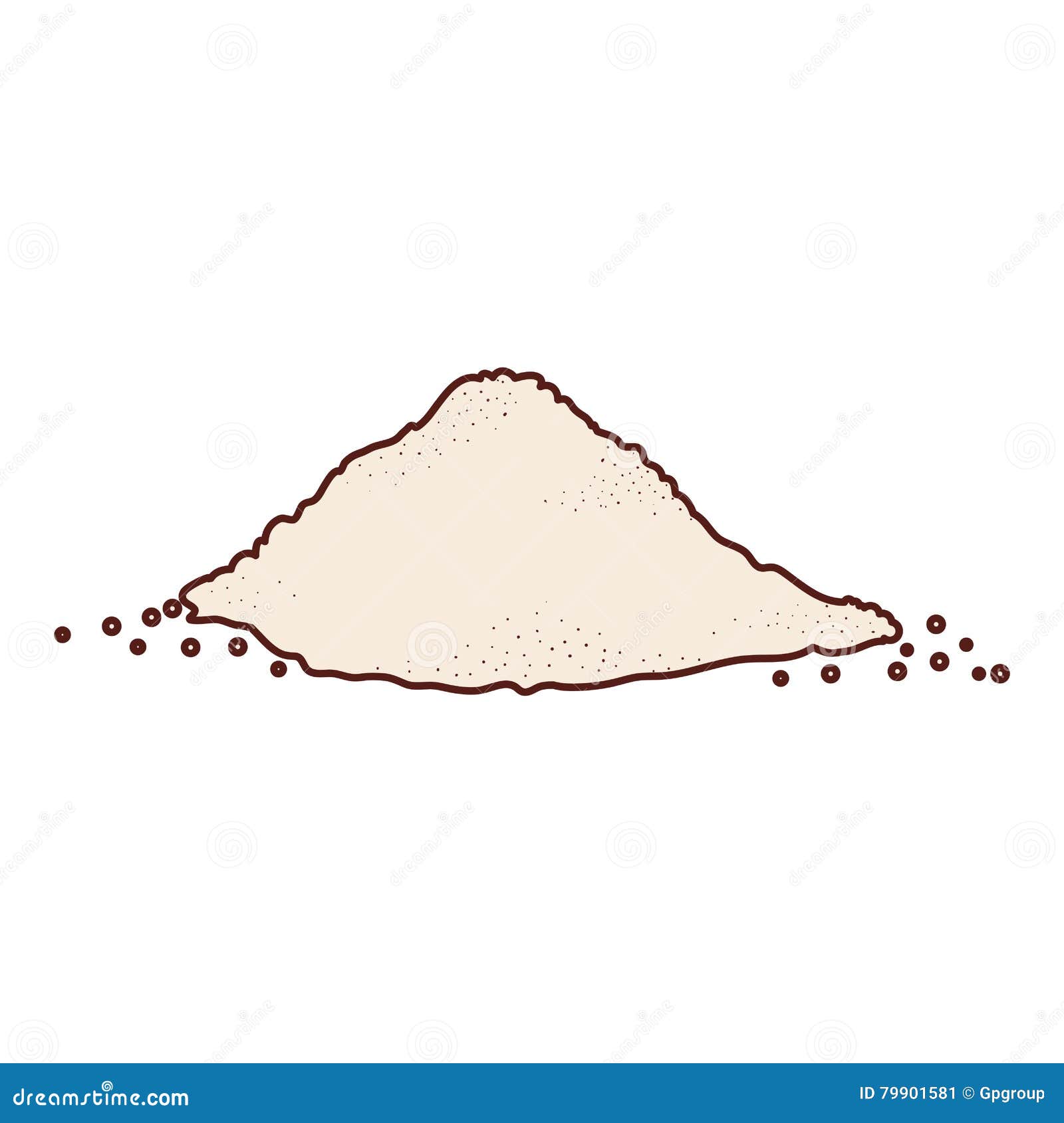 Pile of sugar icon stock vector. Illustration of product - 79901581