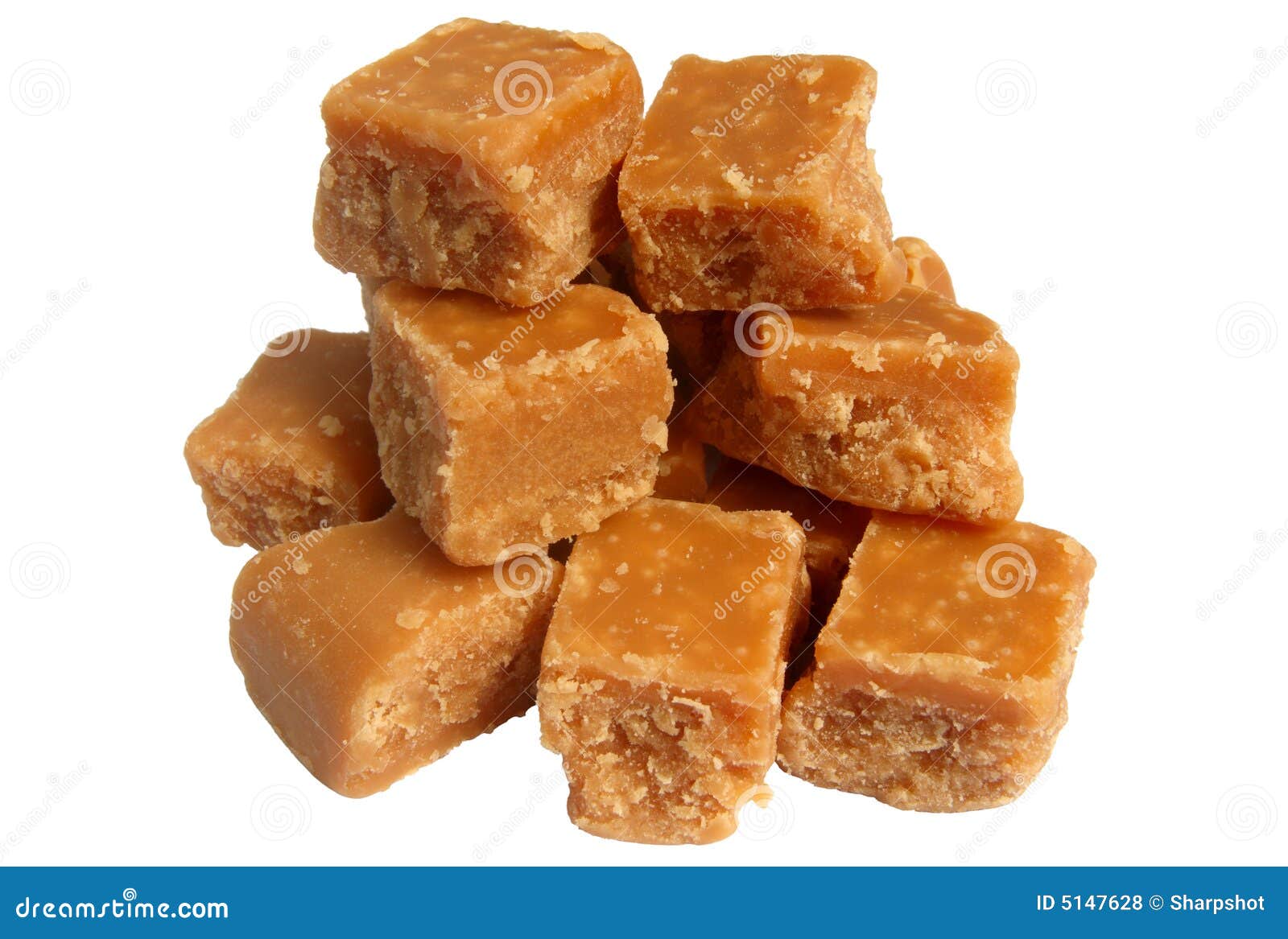 A Pile of Sweet Butter Fudge Pieces. Stock Photo - Image of sugary ...