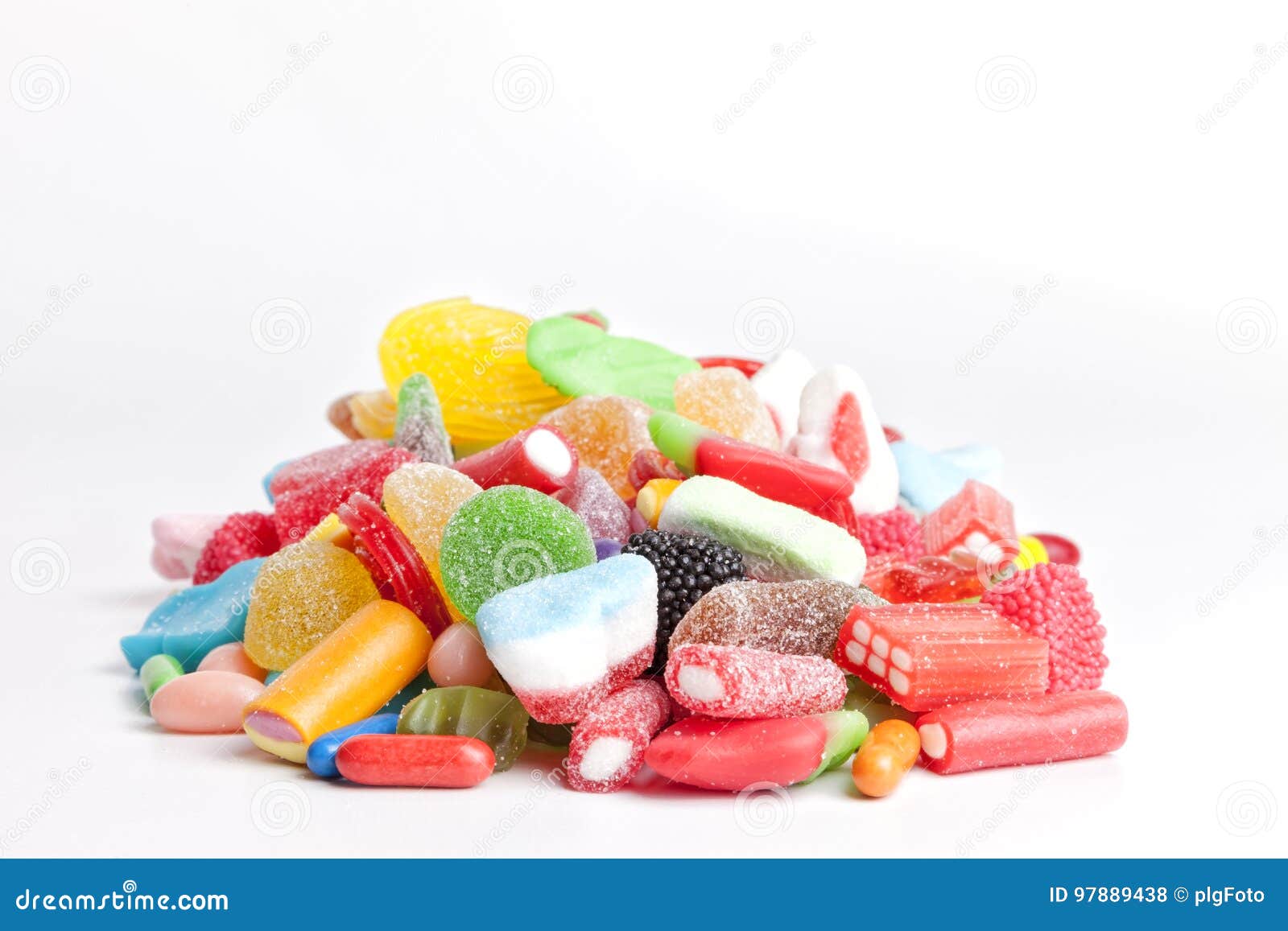 Pile of sweets. stock photo. Image of sweet, pile, sweets - 97889438