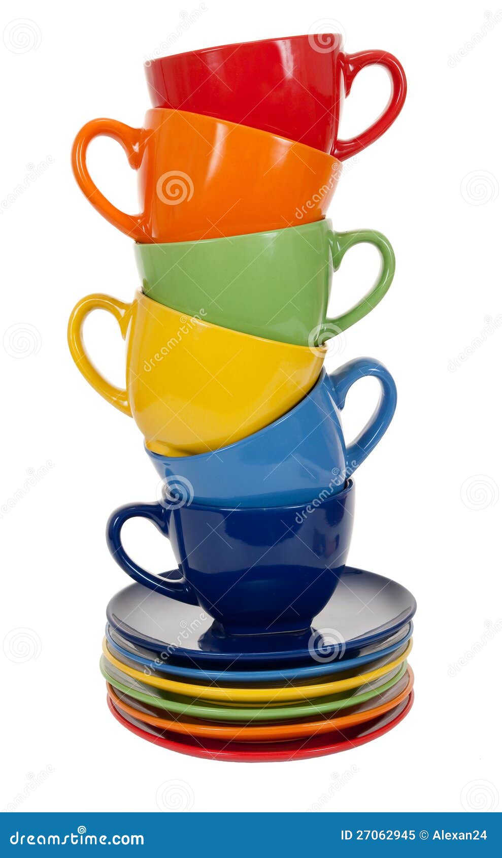 Pile of tea cups stock image. Image of blue, isolated - 27062945