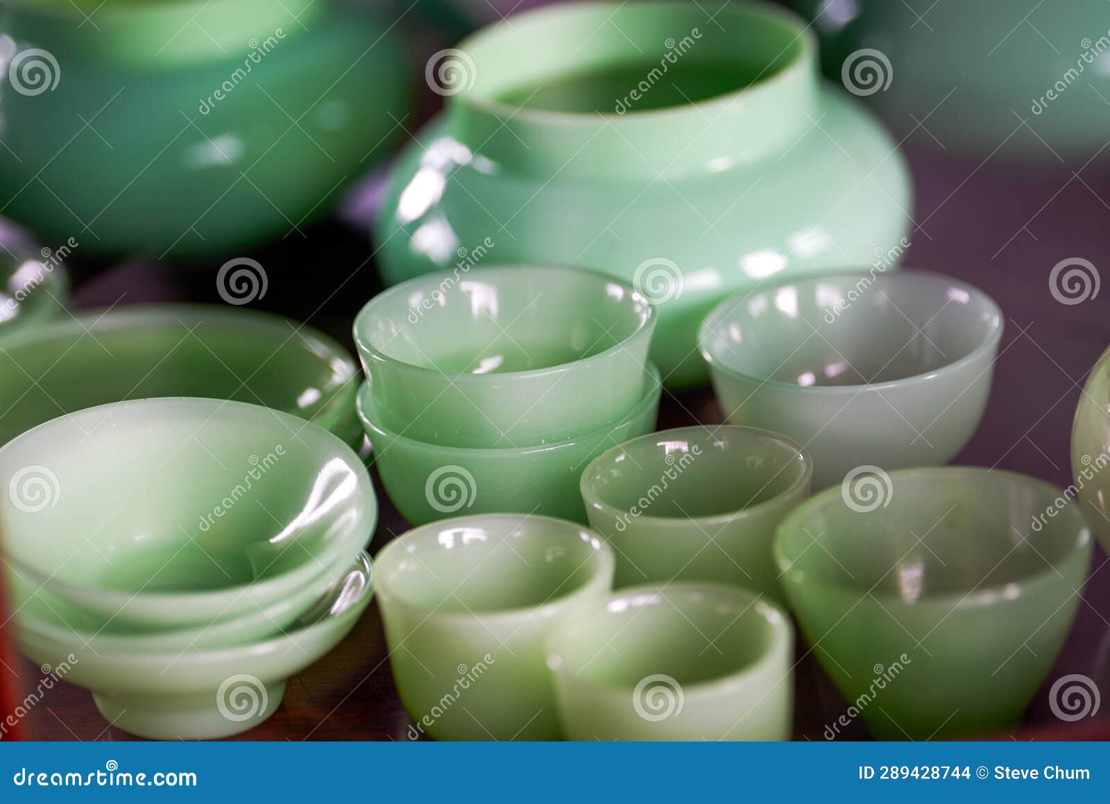 Pile of Teacups and Teapots Made of Jade Jade Stock Photo - Image of ...