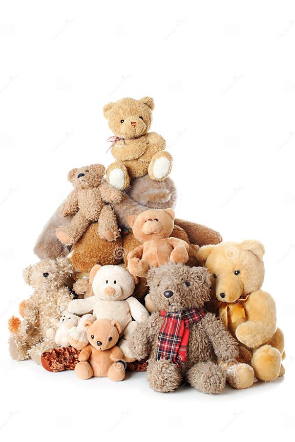 Pile of Teddy Bears | Isolated Stock Image - Image of copy, bear: 18881011
