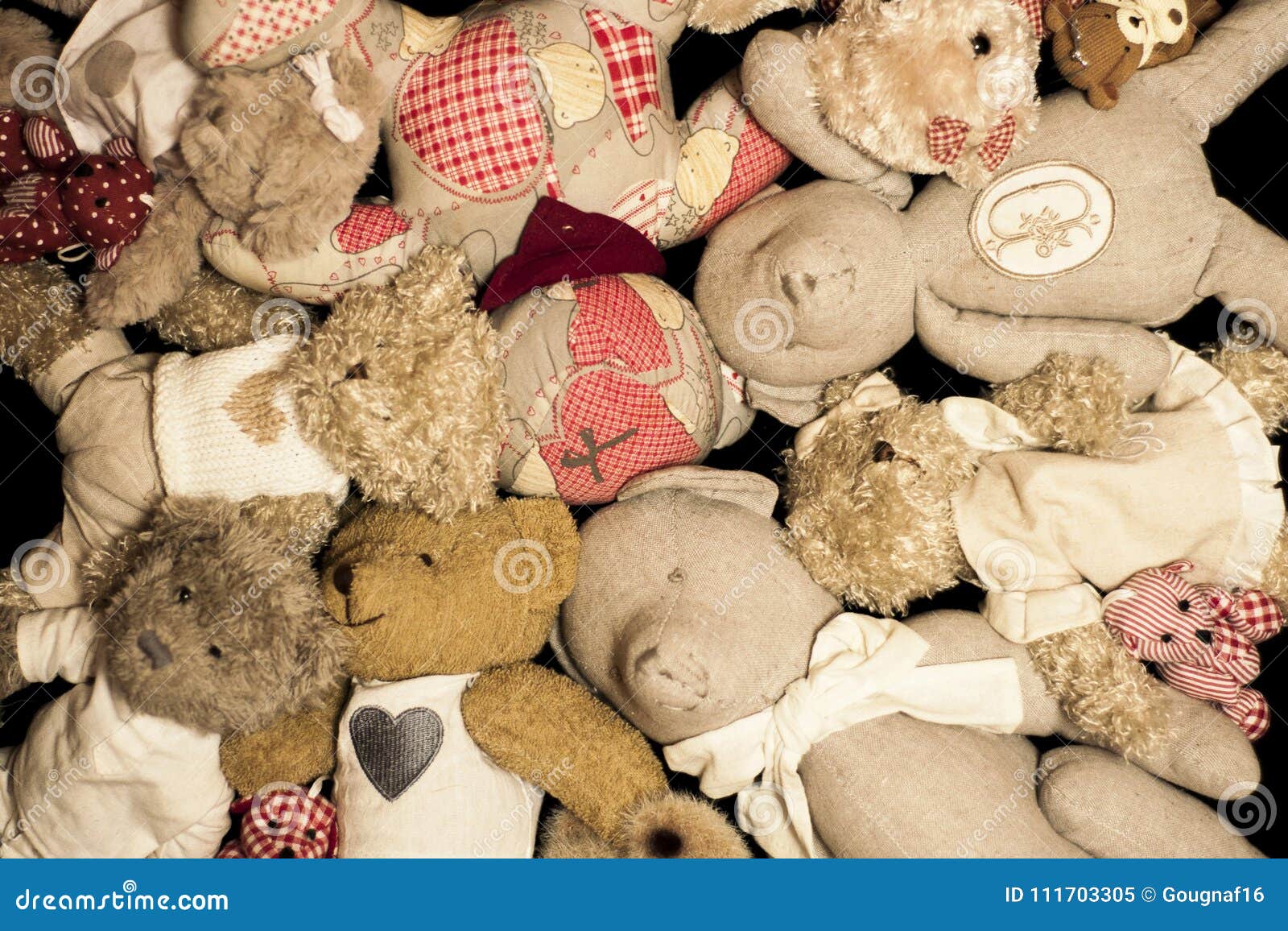 Pile of teddy bears stock image. Image of cute, background - 111703305