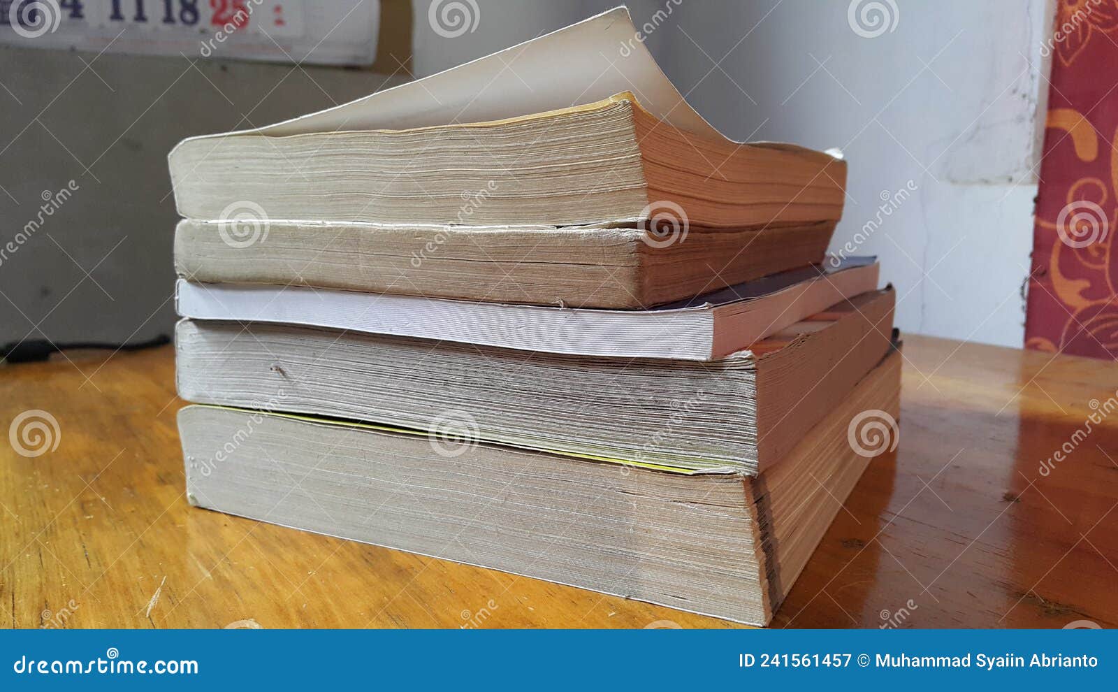 Pile of Thick Books on the Study Table Stock Image - Image of flooring ...