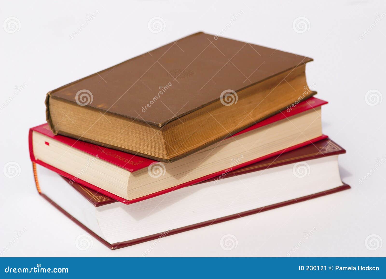 Pile of three books stock image. Image of science, bookstore - 230121