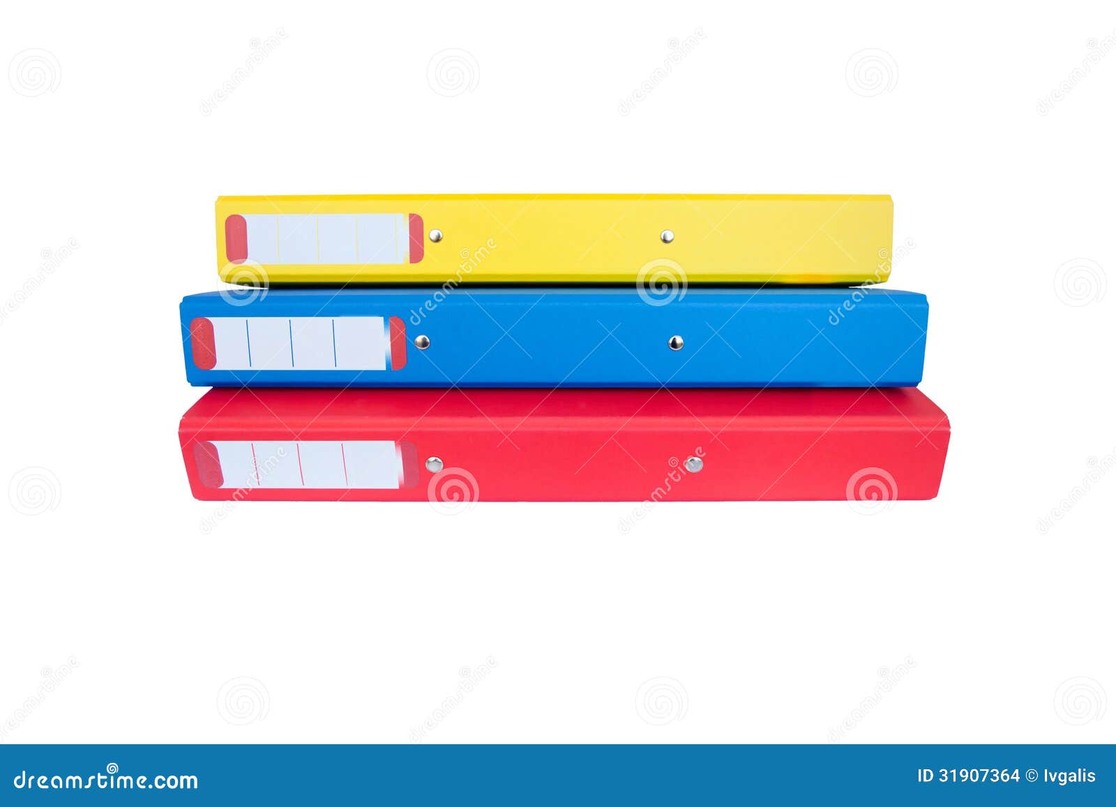 Pile of three folders stock photo. Image of concept, financial - 31907364