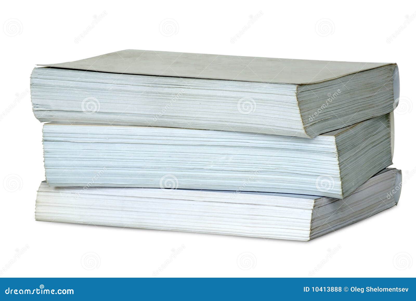 Pile from Three Thick Books. Stock Photo - Image of stack, white: 10413888