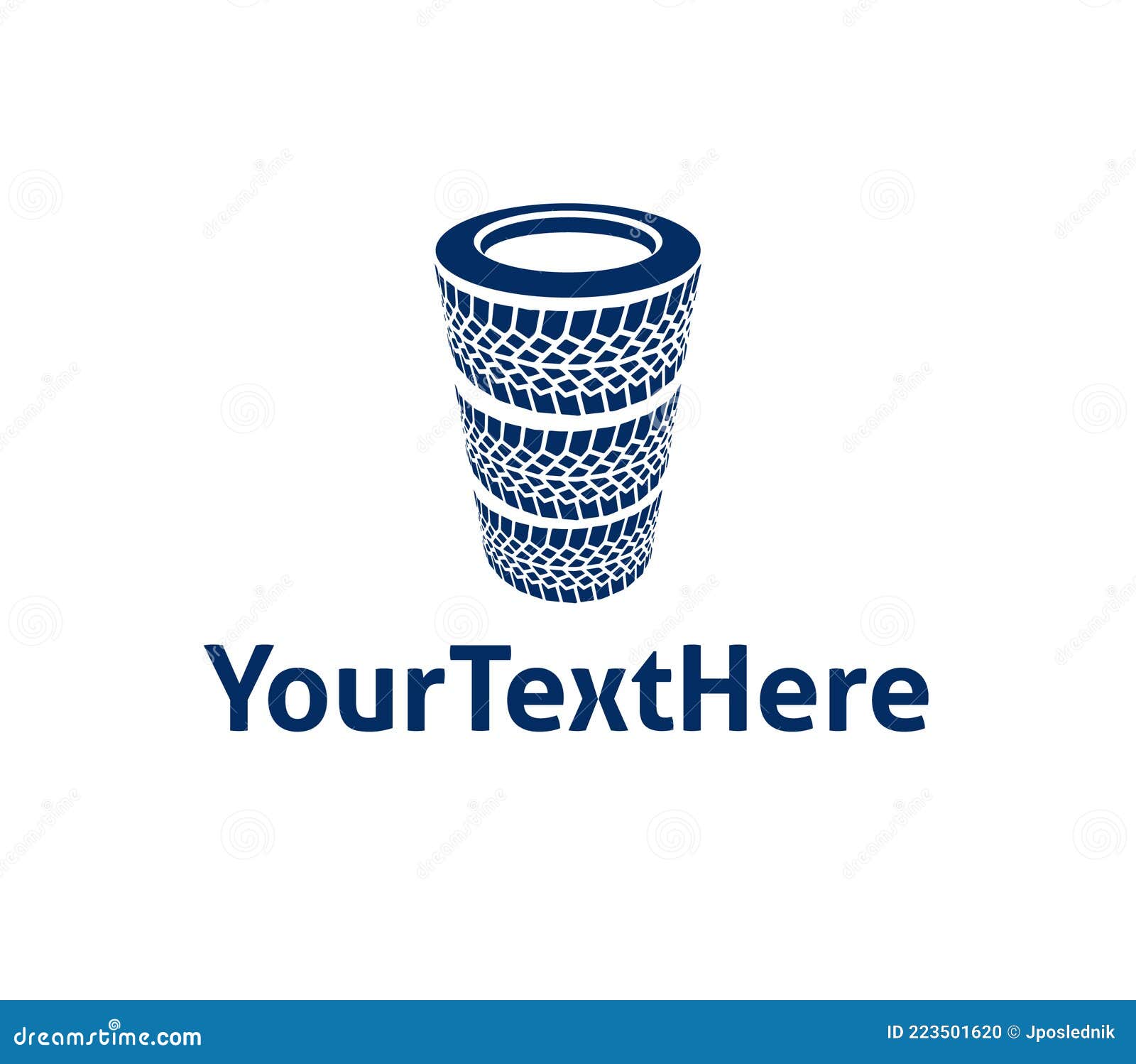 Pile of Three Wheels in Blue. Ready Logo Stock Vector - Illustration of ...