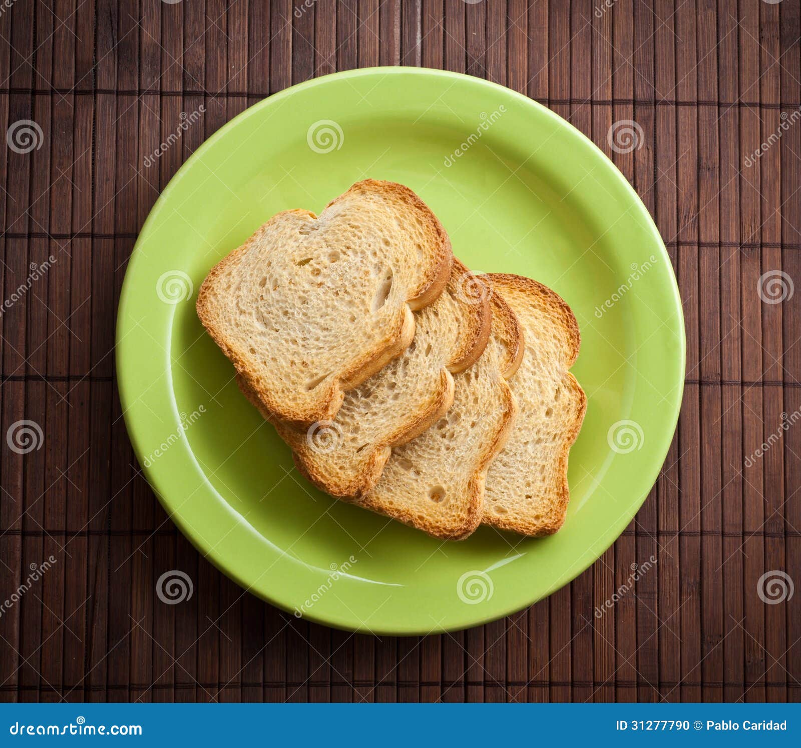 Pile of toast. stock photo. Image of toast, home, white - 31277790
