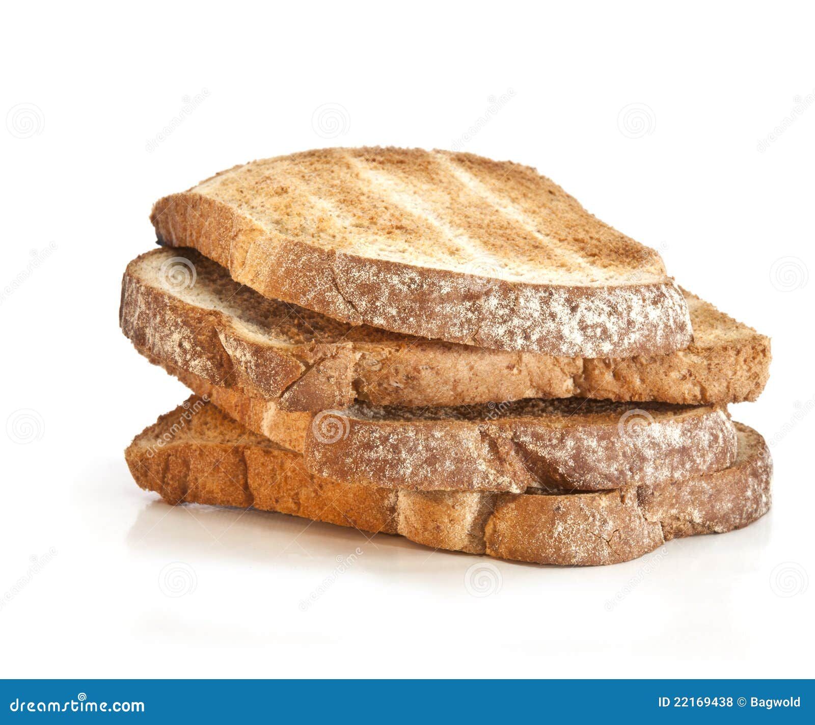 Pile of toast on white stock photo. Image of loaf, food - 22169438