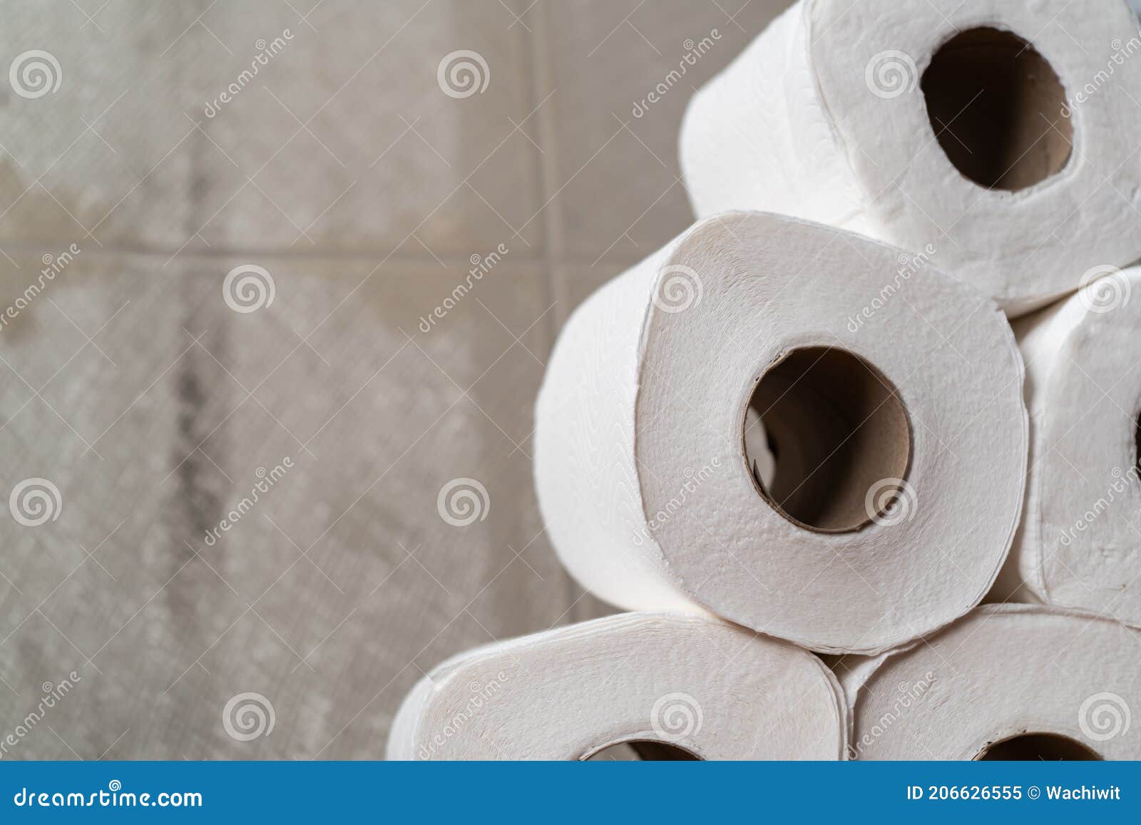 A Pile of Toilet Paper Rolls Stock Image - Image of roll, routine ...