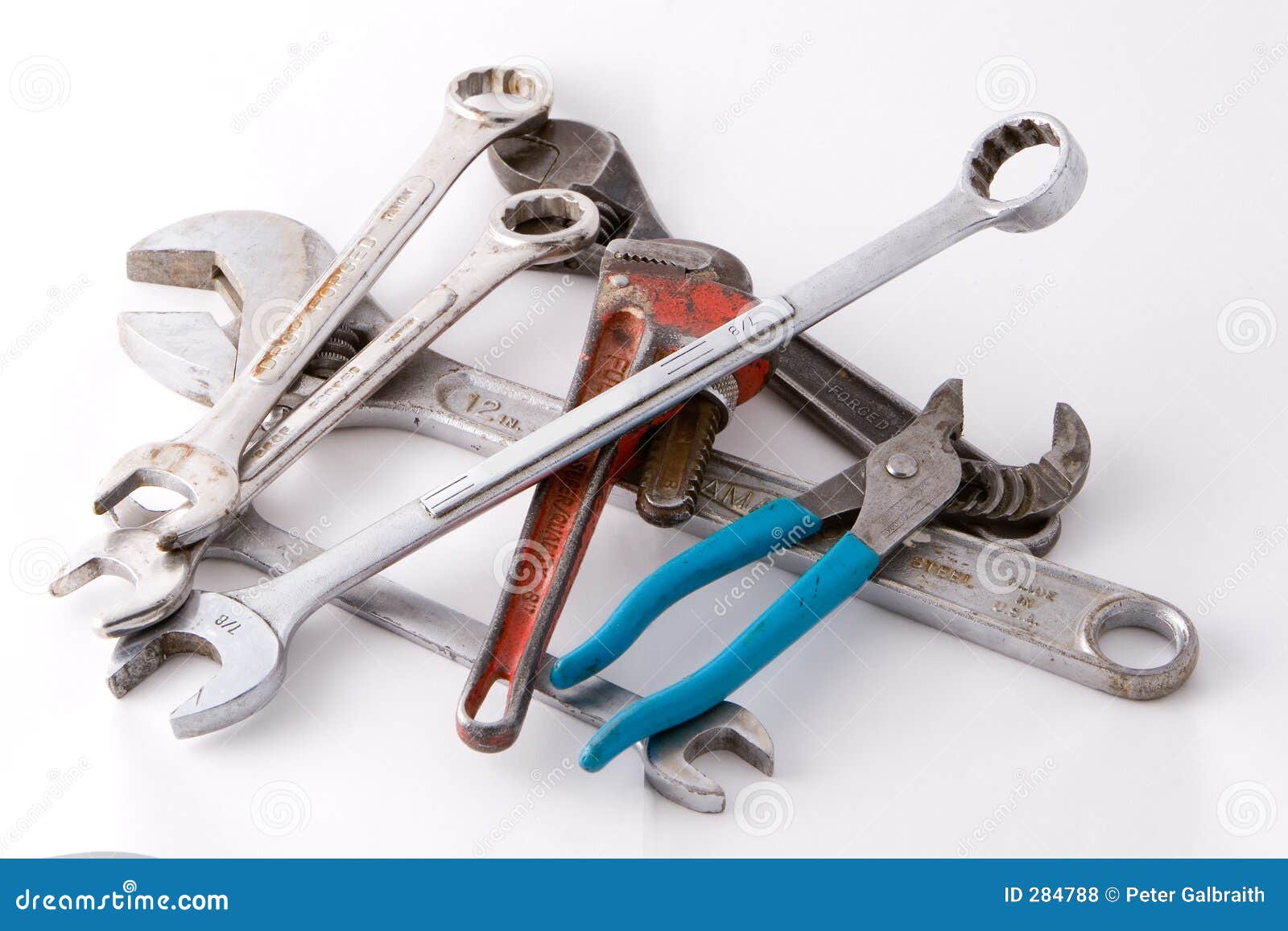 Pile of tools stock photo. Image of hand, wrench, chrome - 284788