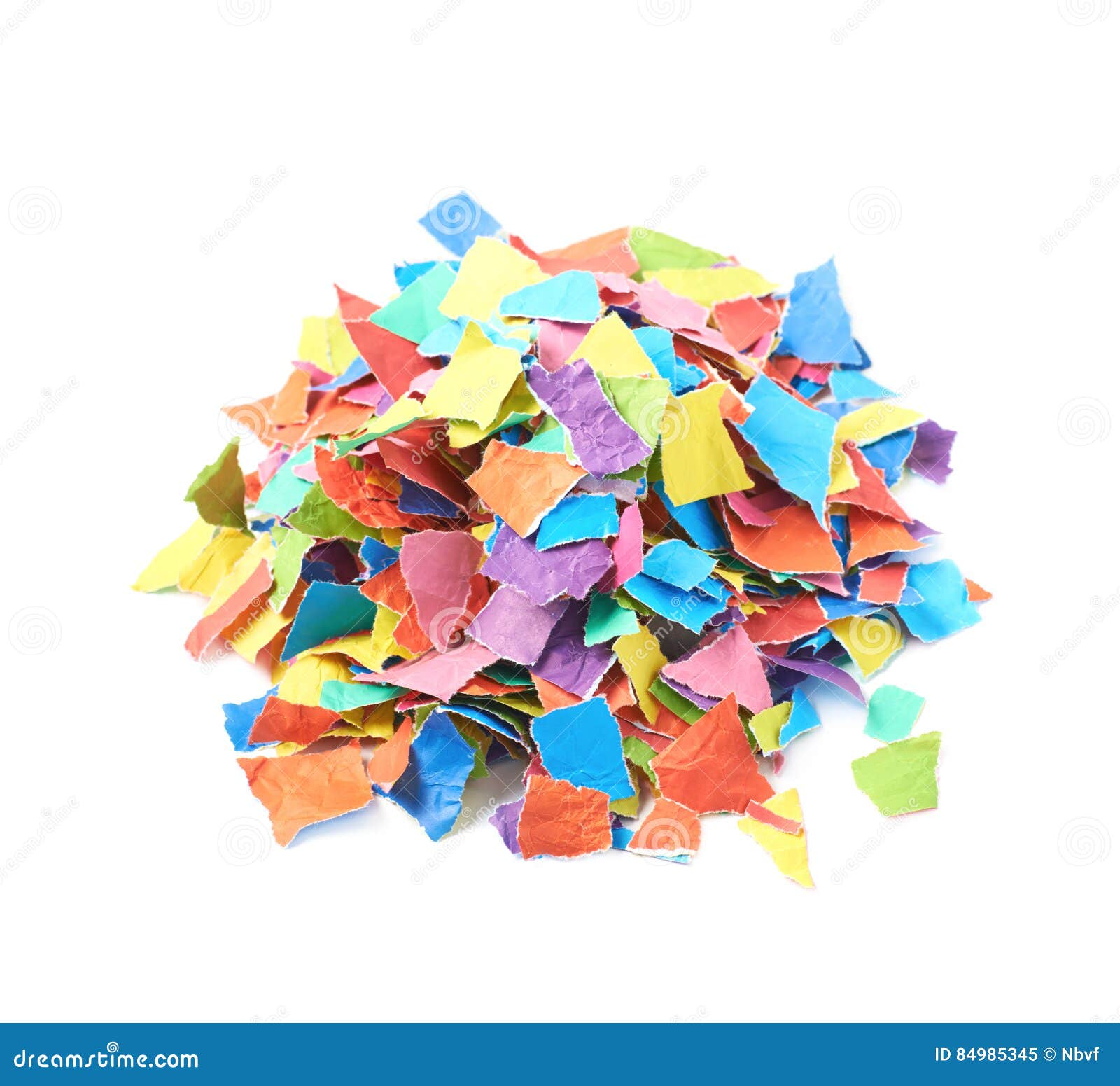 Pile of Torn Paper Pieces Isolated Stock Image - Image of background ...