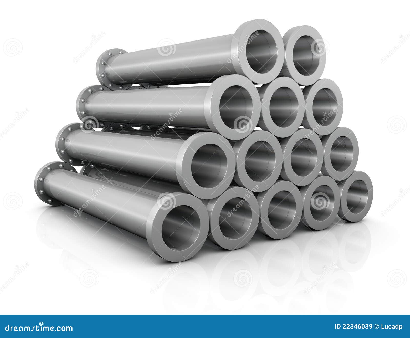 Stack Of Steel Tubing Royalty-Free Stock Photography | CartoonDealer ...