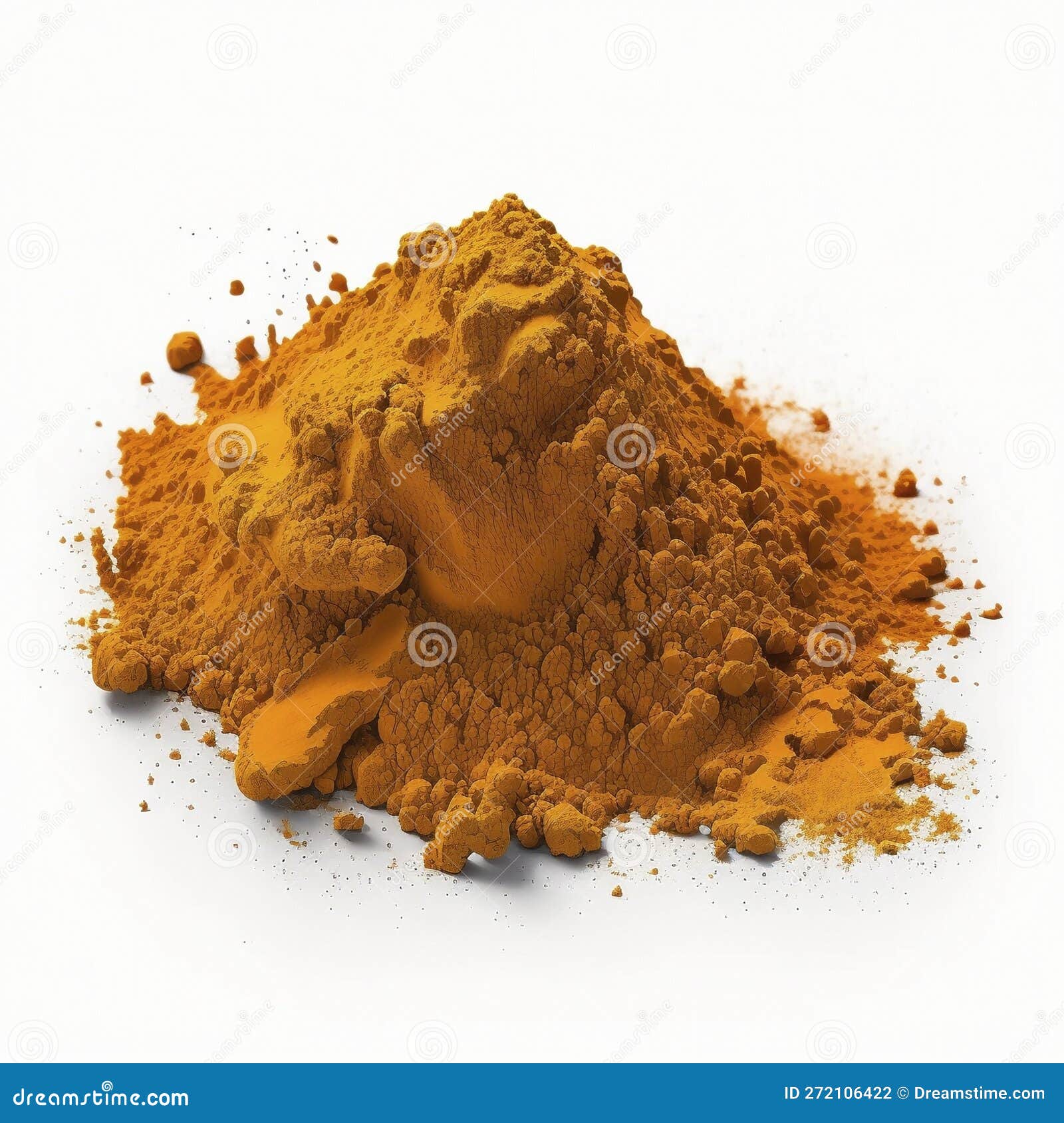 Pile of Tumeric Powder on White, Created with Generative AI Stock ...