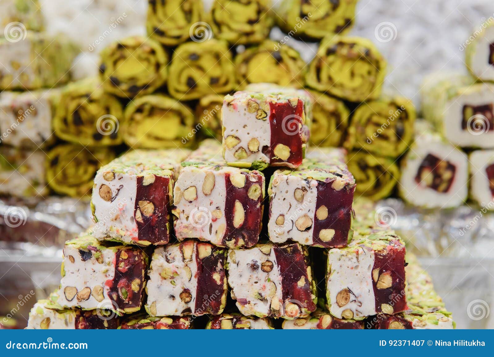 Pile of Turkish Sweets in Istanbul Stock Image - Image of food ...