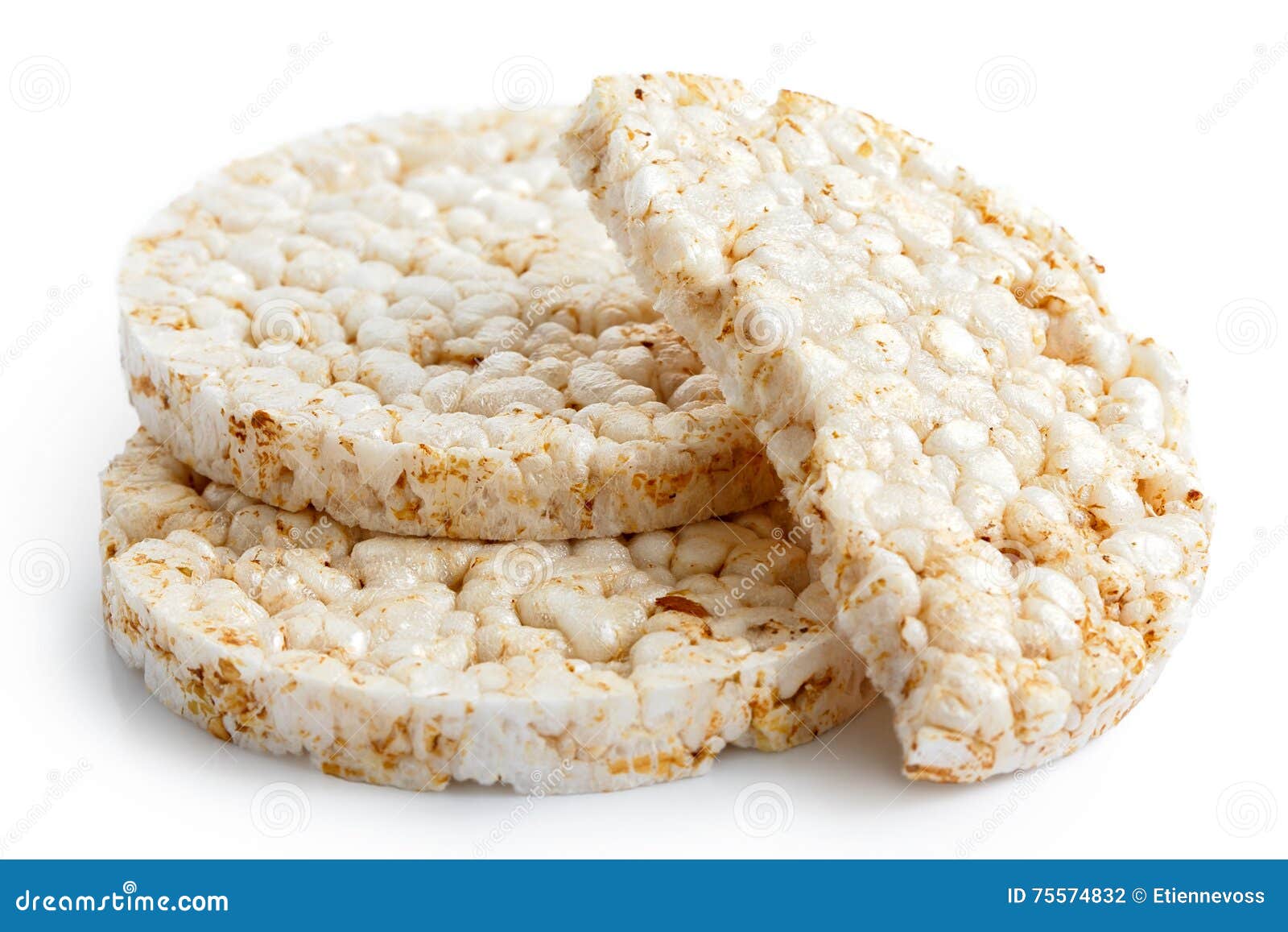 Pile of Two and Half Puffed Rice Cakes. Stock Photo - Image of snack ...