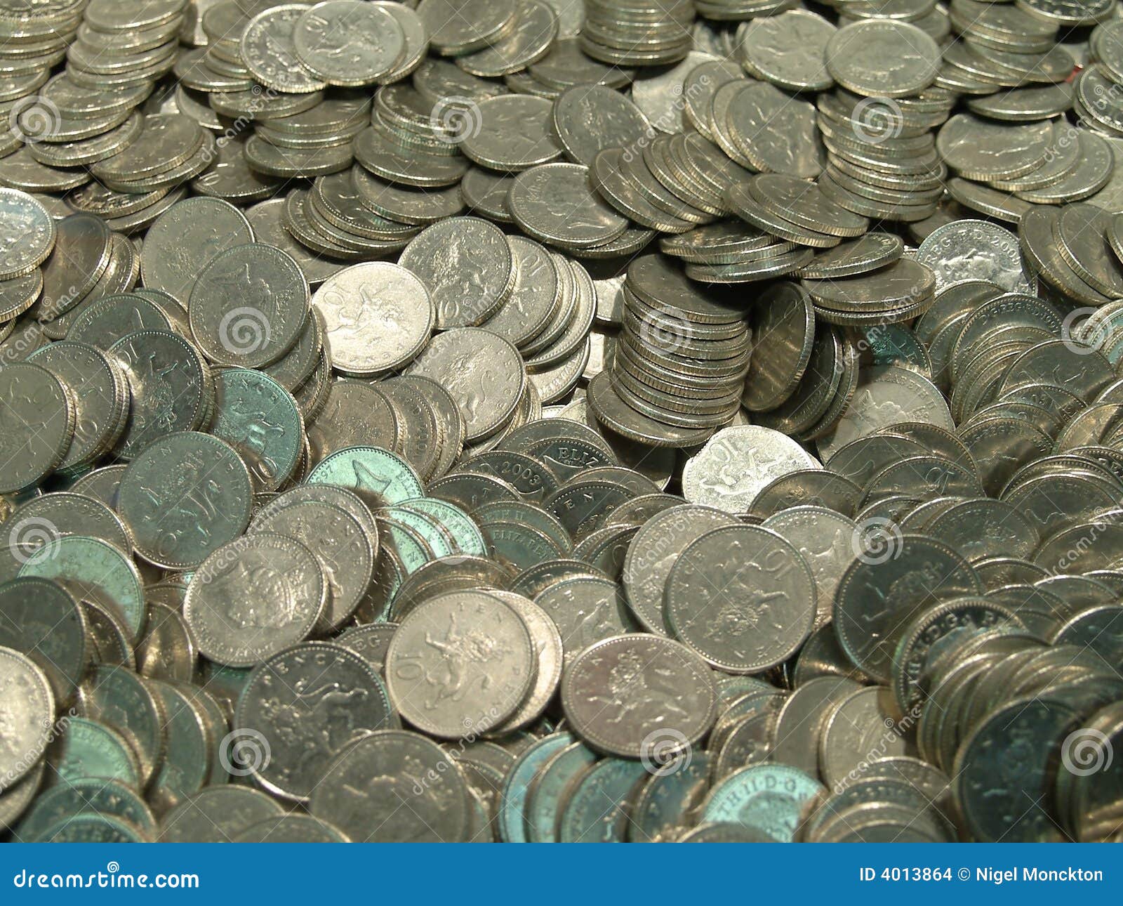 Pile of UK coins stock photo. Image of nickel, wealth - 4013864