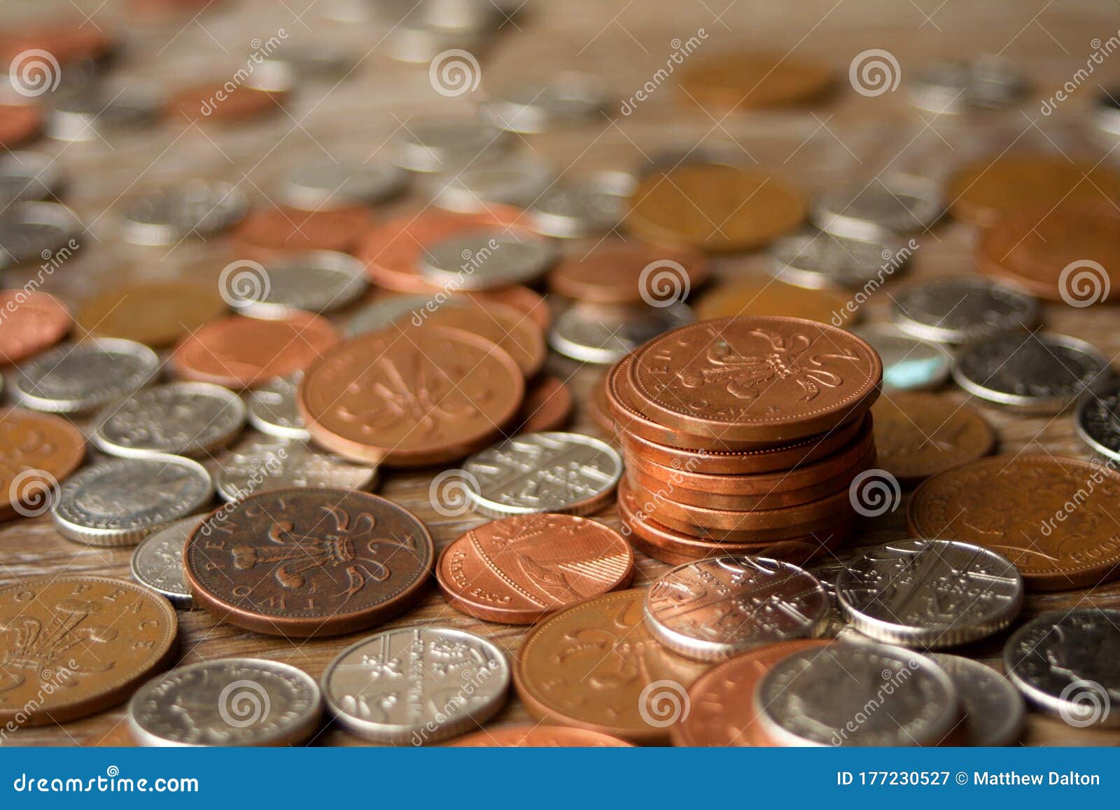 A Pile of Uk Sterling Currency Coins. Stock Image - Image of pile ...