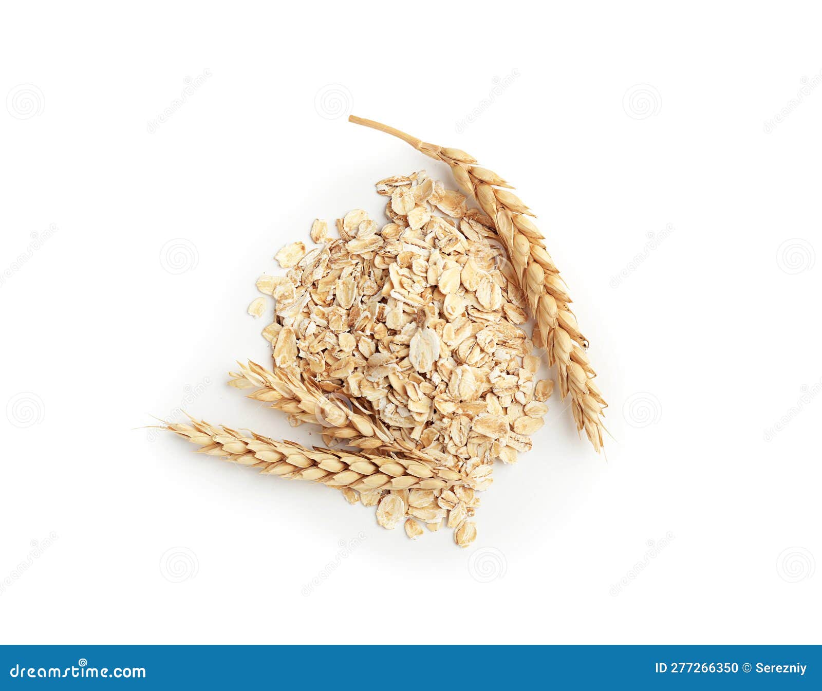 Heap of Raw Oatmeal on White Background Stock Photo - Image of ...