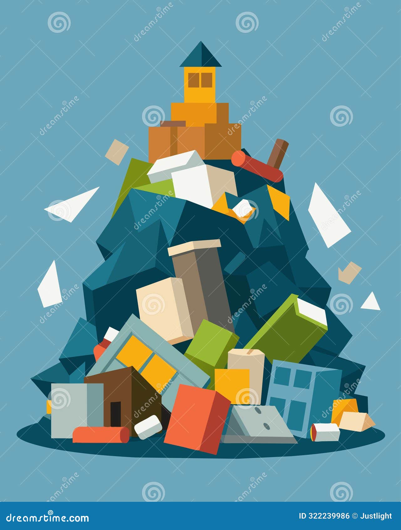 A Pile Of Unused Construction Materials Wasted Potential For Building ...