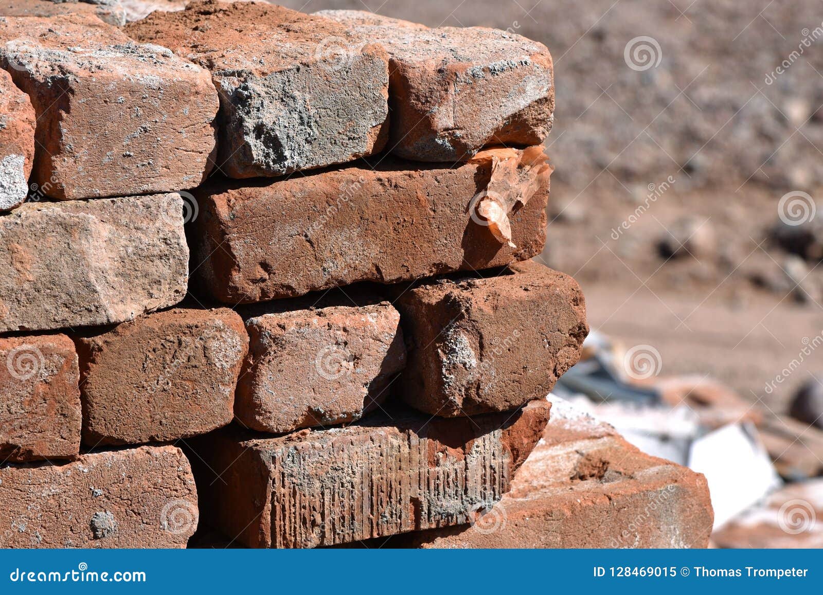 Pile of Used Bricks for New Construction Stock Image - Image of ...