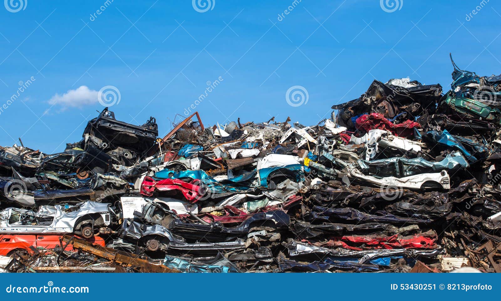 Pile of Used Cars, Car Scrap Yard Stock Image - Image of accident ...