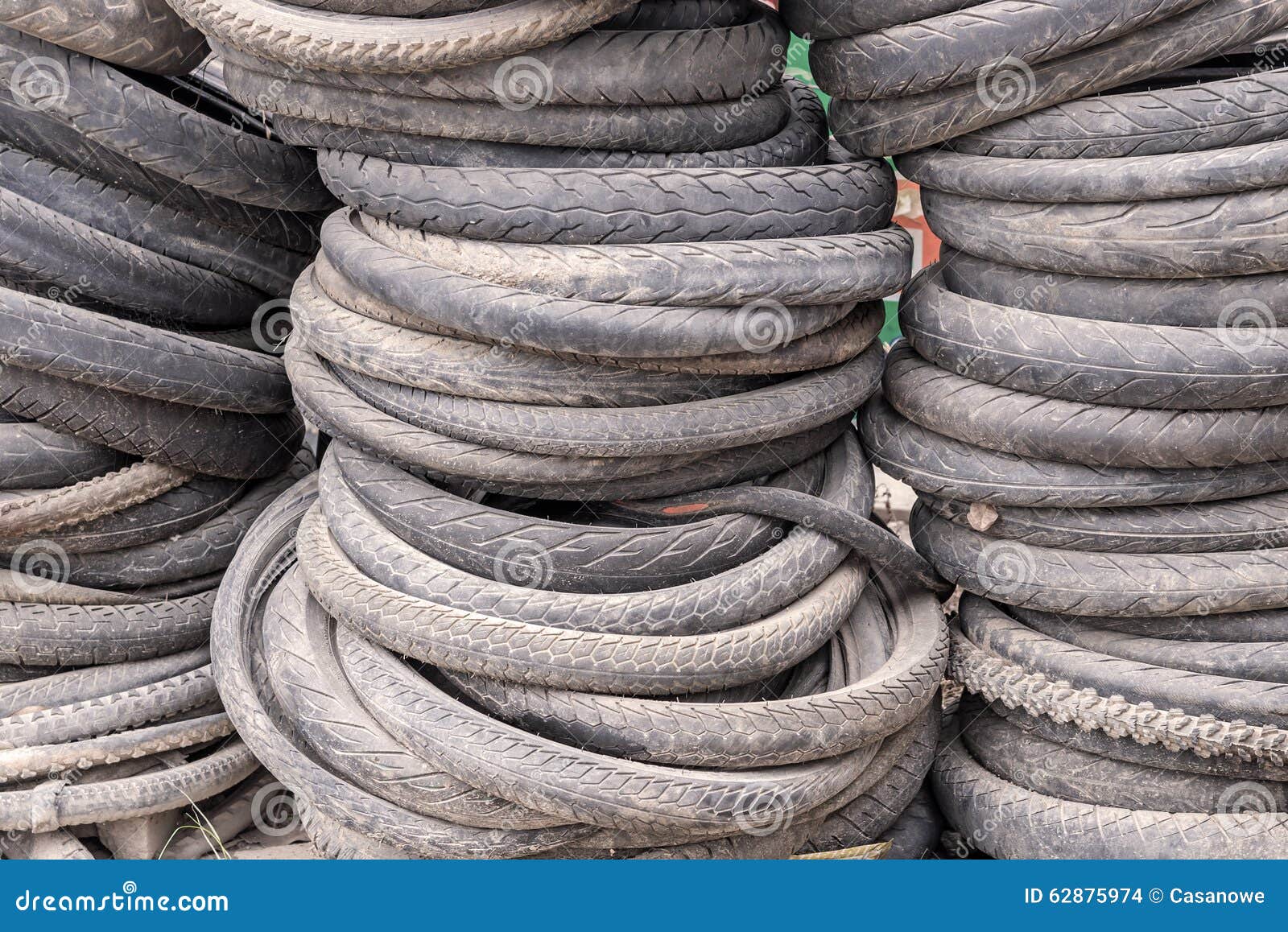 Pile of Used Mountain Bike Tires Stock Photo - Image of competition ...
