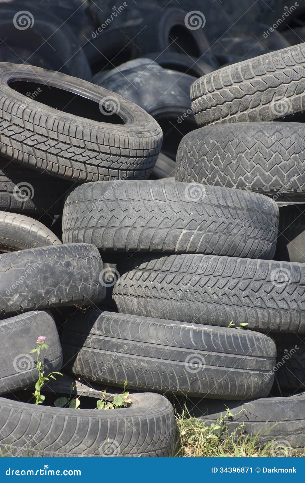 Pile of Used Old Rubber Tire Two Stock Image - Image of environment ...
