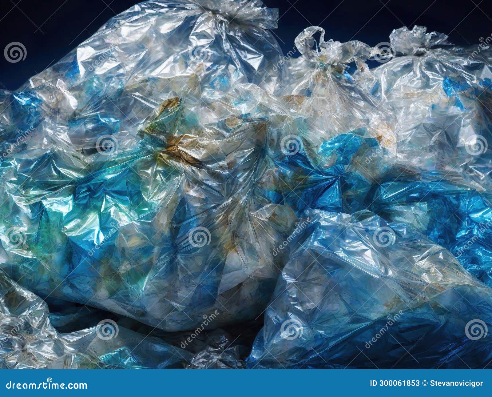 Used Plastic Bags. Transparent Bag Hypermarket Shop, Disposable ...