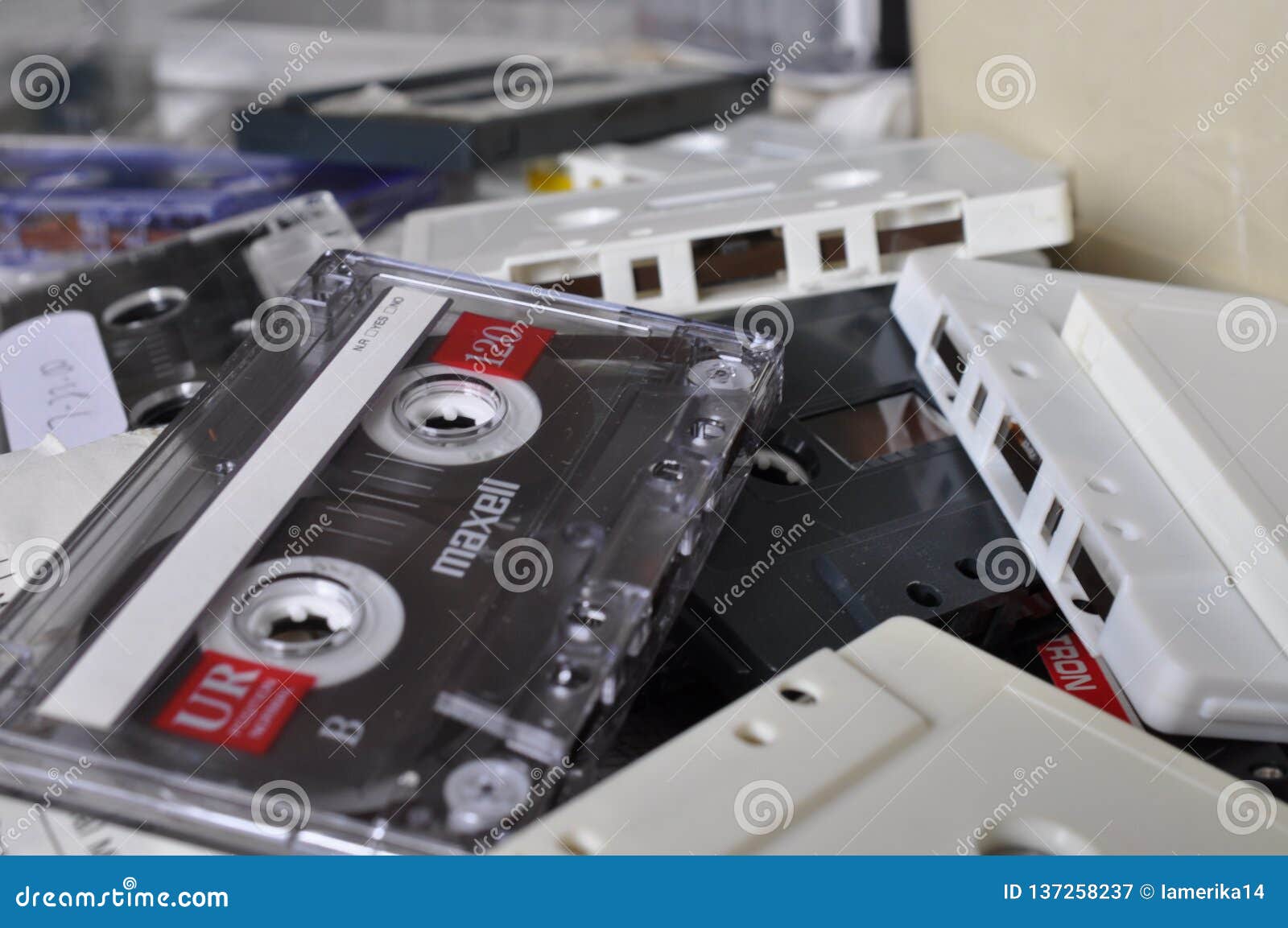 Pile of Various Cassette Tapes Editorial Photography - Image of collect ...