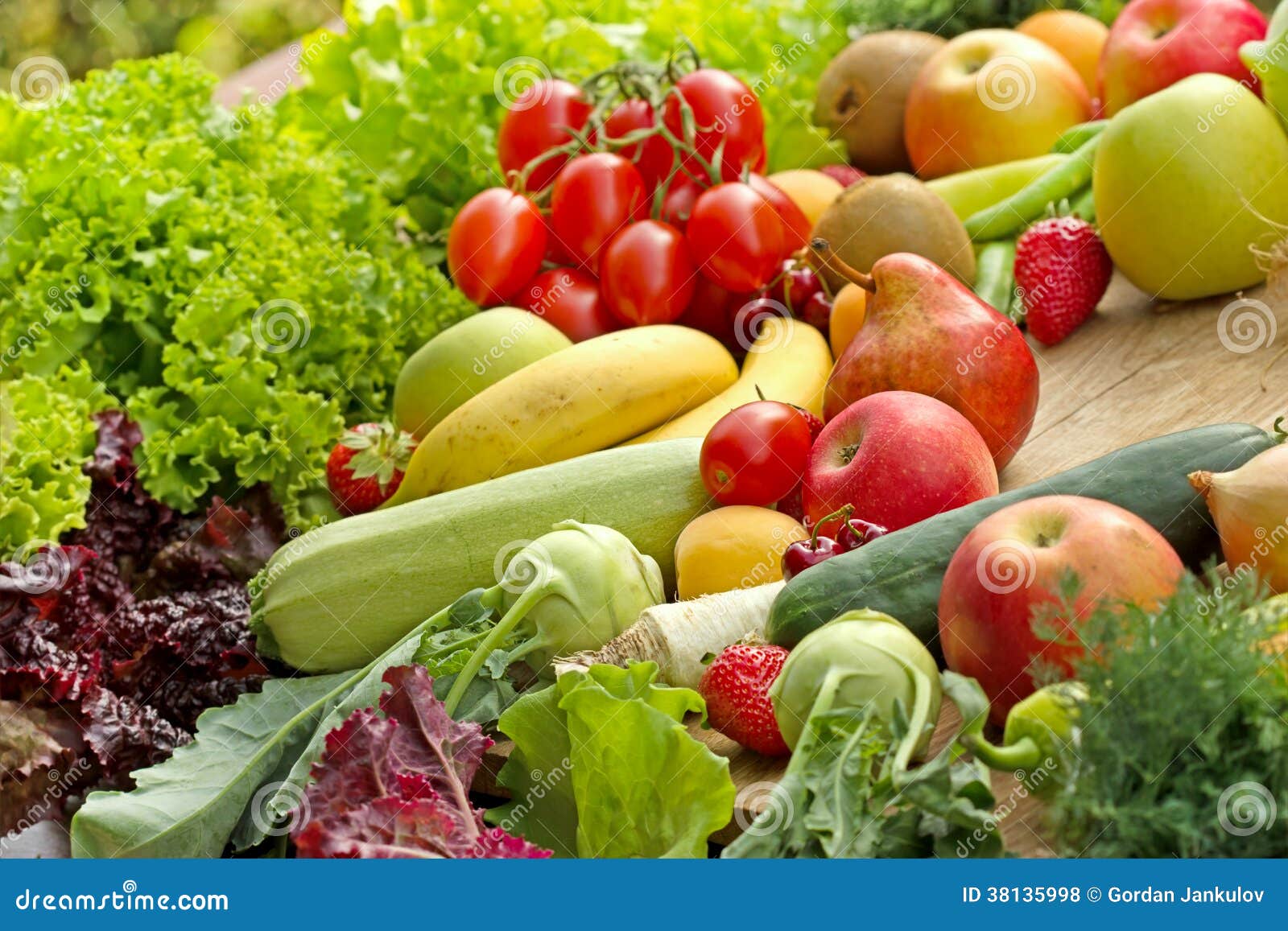 Pile of Various Fruits and Vegetables Stock Photo - Image of freshness ...