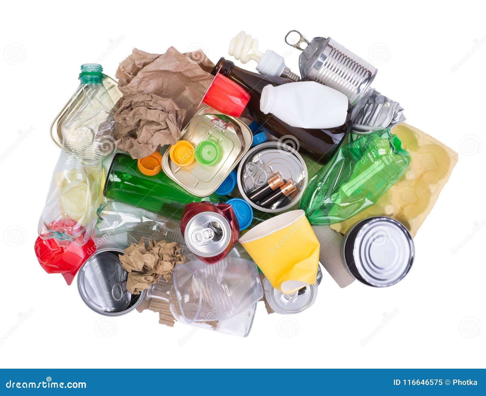 Pile of Waste Isolated on White Background Stock Image - Image of waste ...