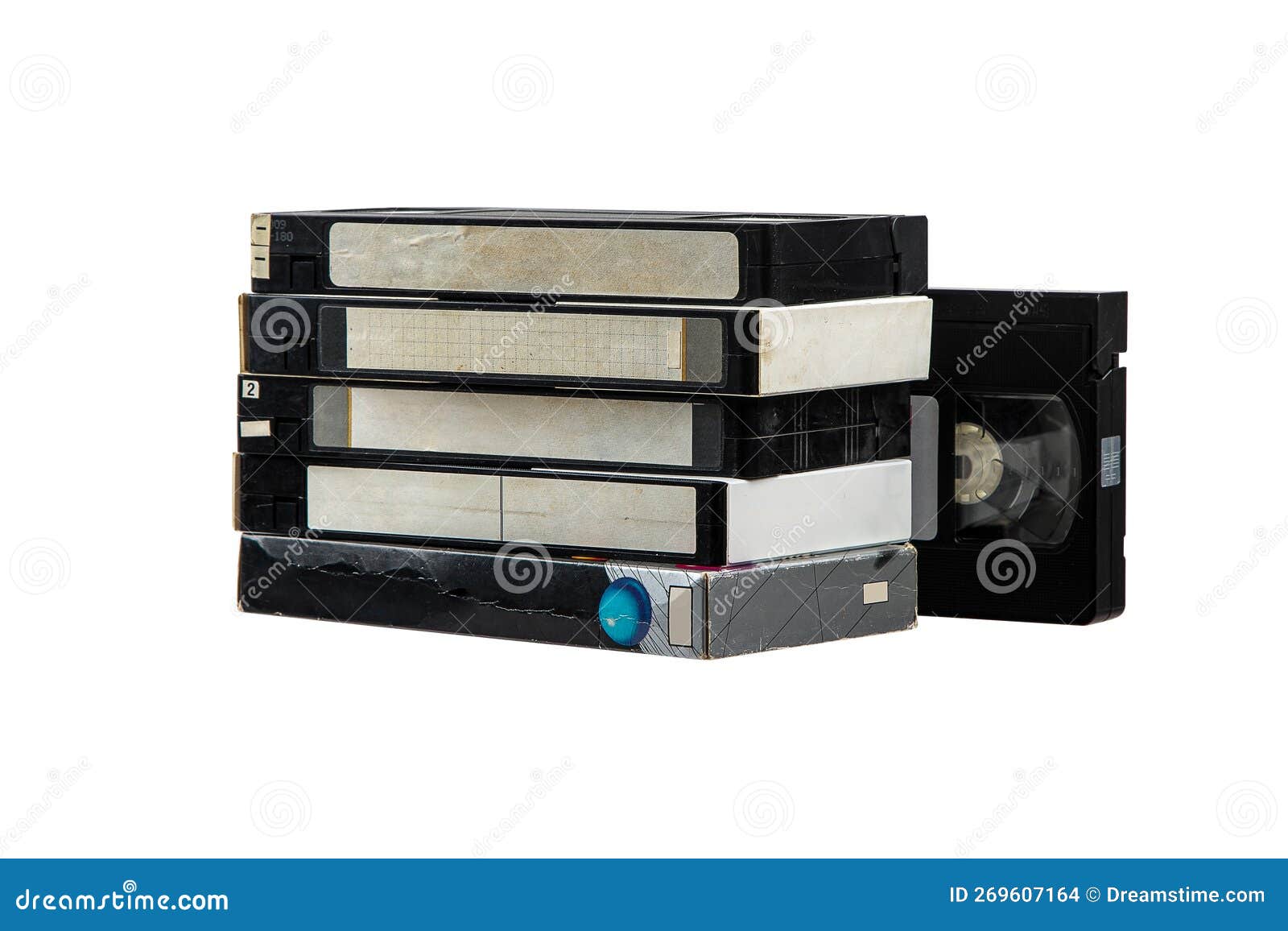 Pile of VHS Video Cassettes. Vintage Media Stock Photo - Image of group ...