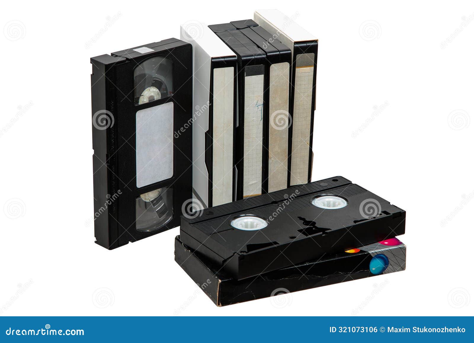 Pile of VHS Video Cassettes. Vintage Media Stock Photo - Image of ...