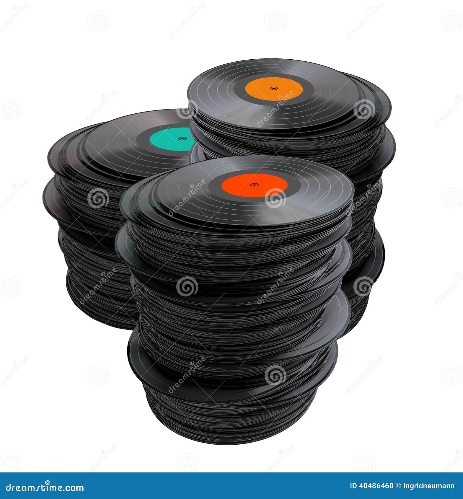 Pile Of Vinyl Records Stock Illustration - Image: 40486460