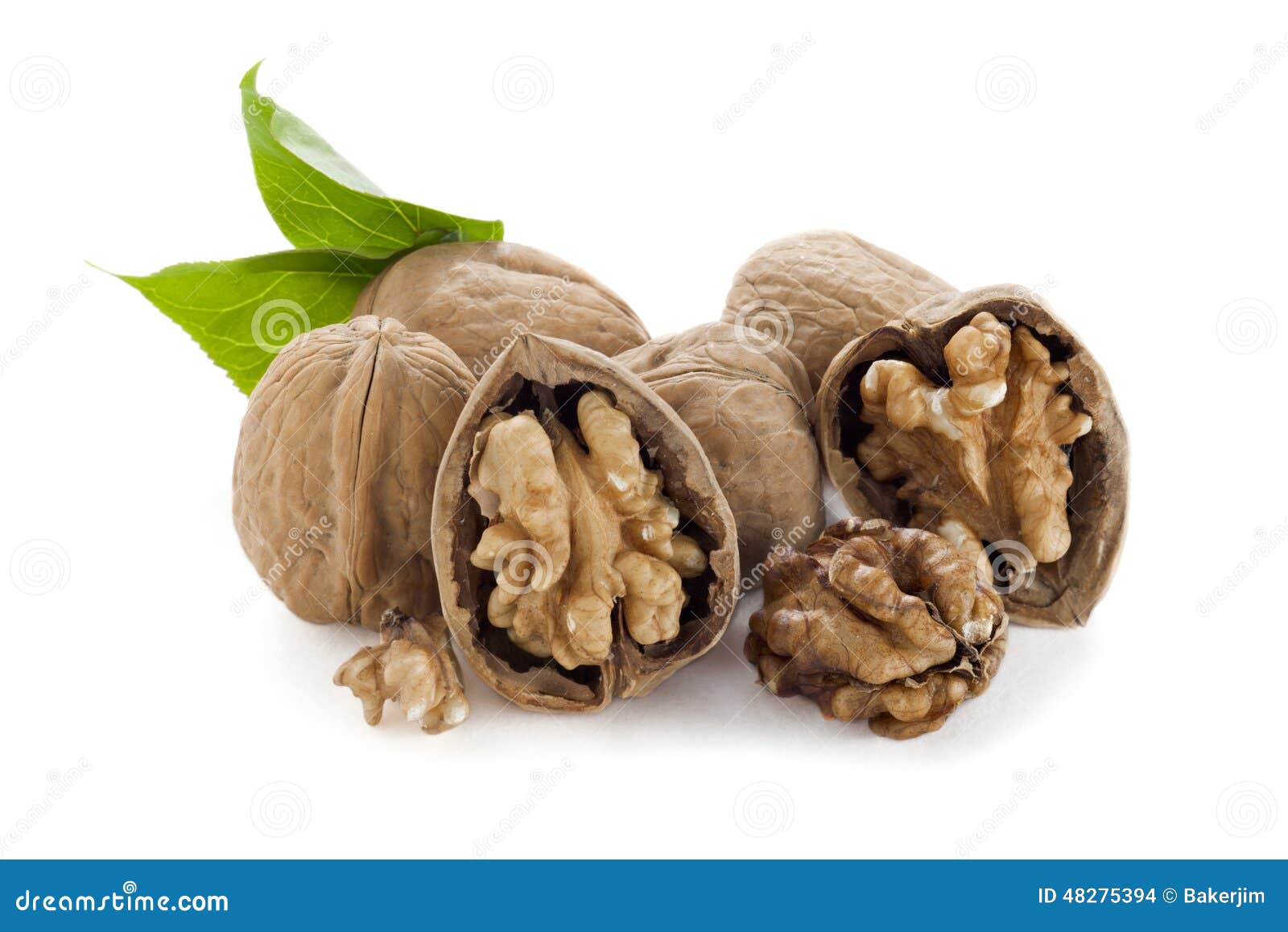 Pile of walnuts stock photo. Image of group, leaves, mixture - 48275394