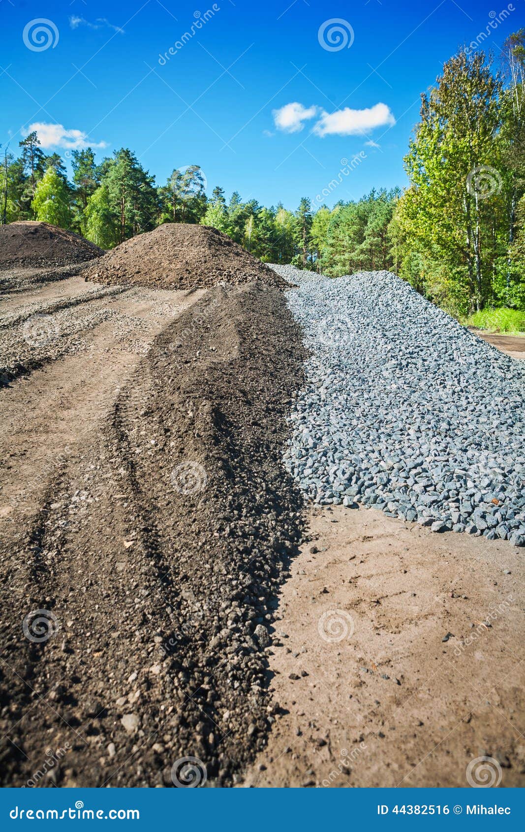Gravel Forest Road In The Sunshine A Summer Day Stock Image ...