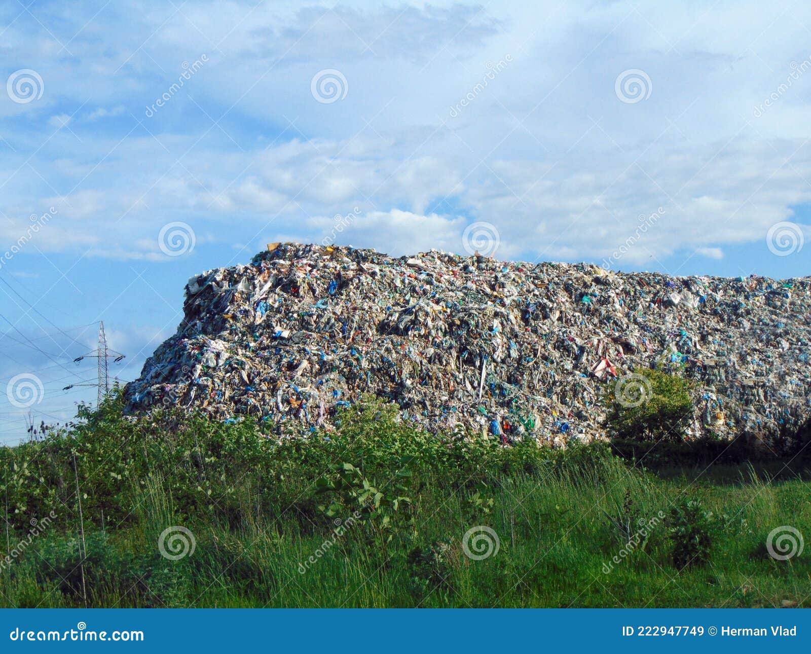 Pile Of Waste Overflowing From Public Bins During Garbage Collectors ...