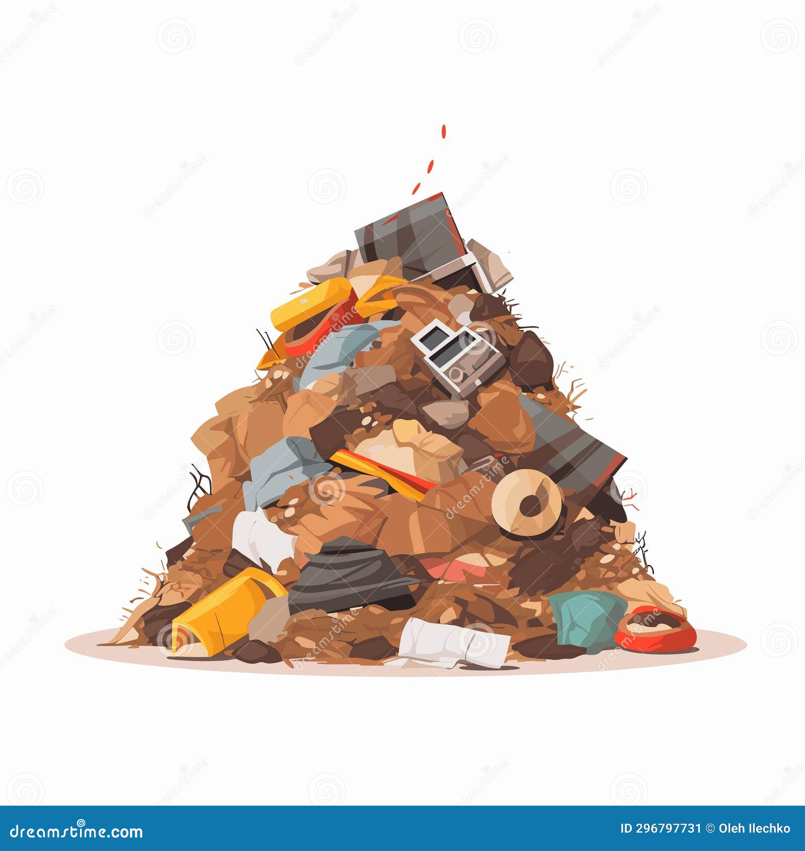 Pile of Waste Vector Flat Minimalistic Isolated Illustration Stock ...