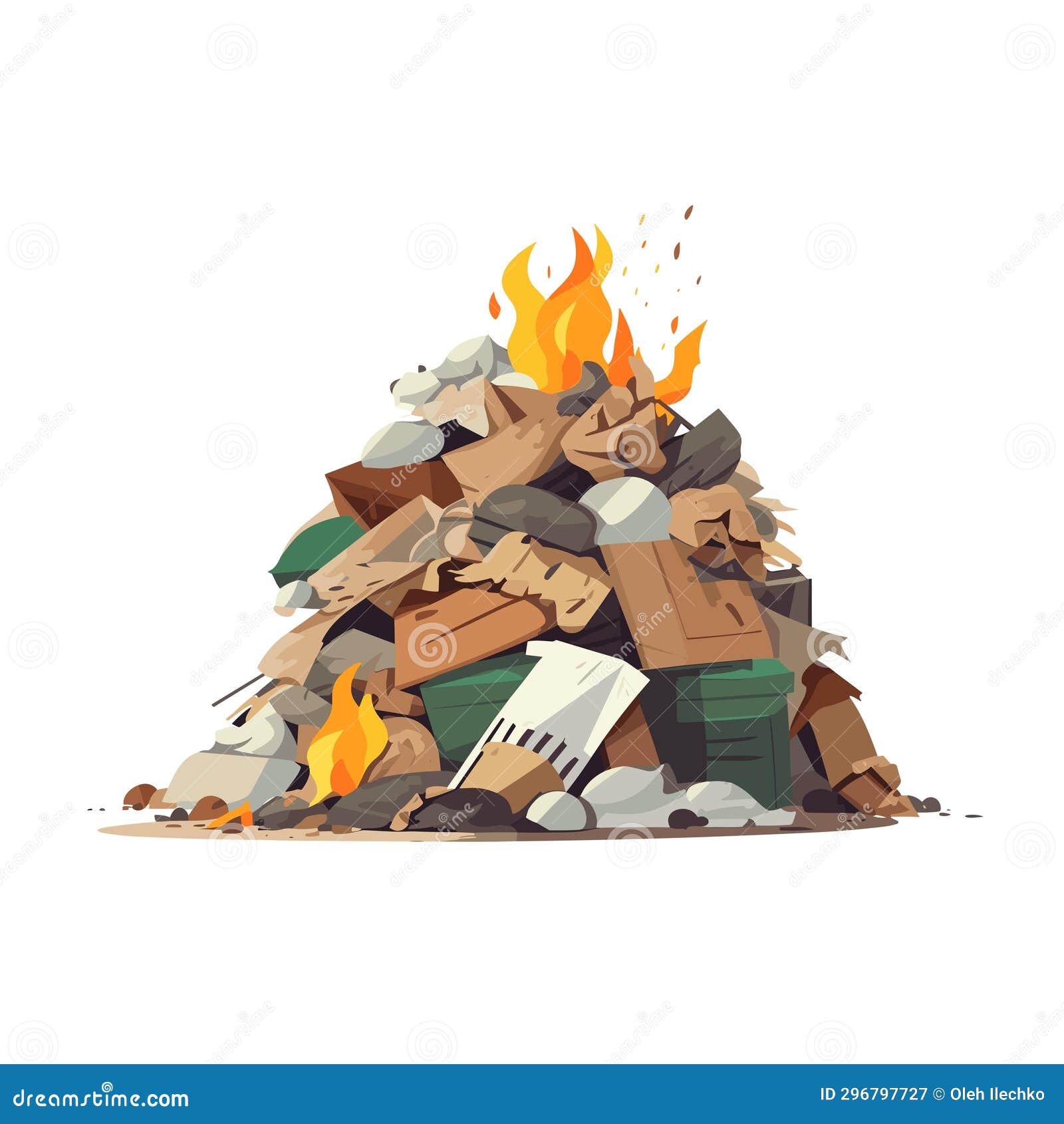 Pile of Waste Vector Flat Minimalistic Isolated Illustration Stock ...
