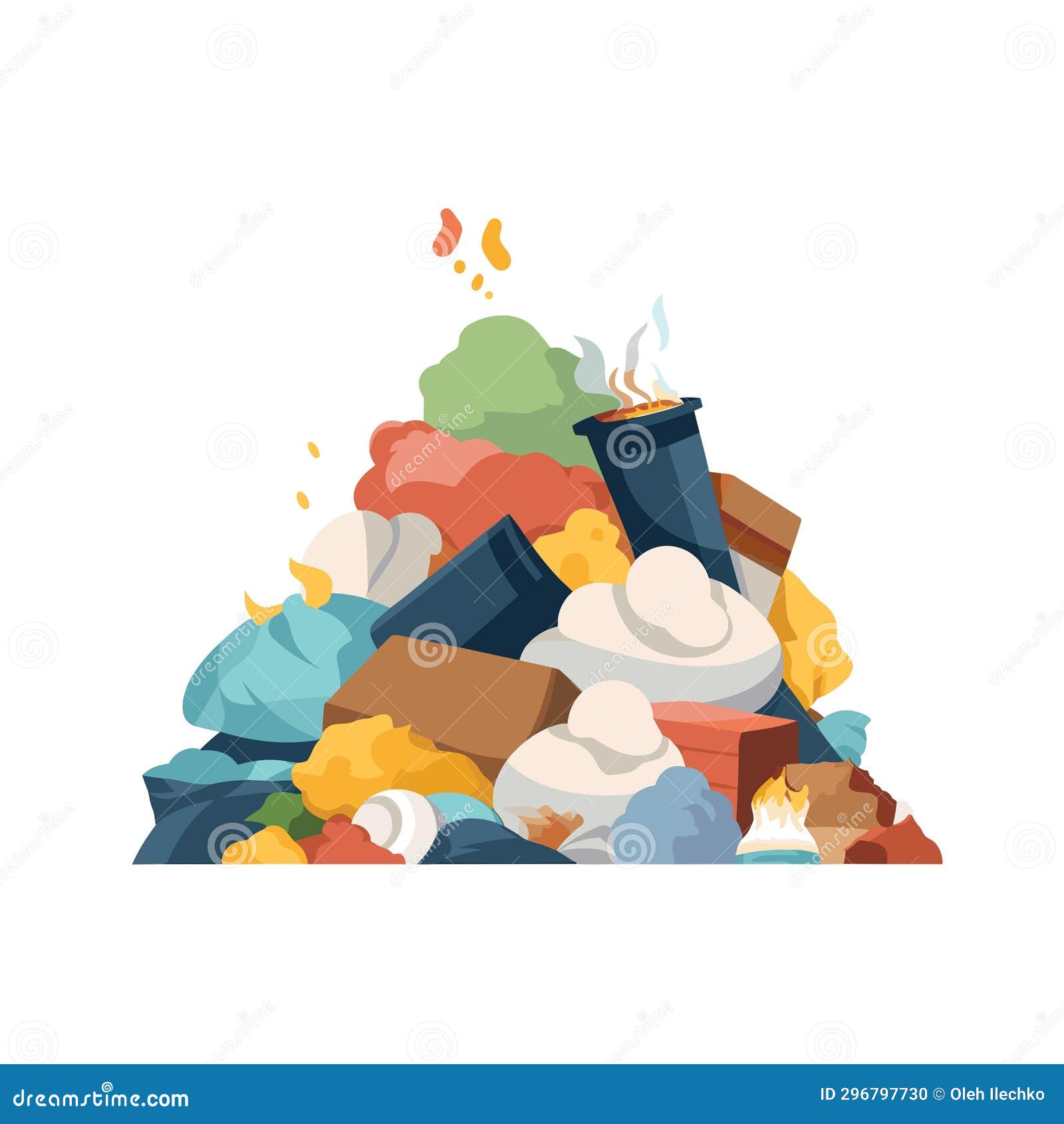 Pile of Waste Vector Flat Minimalistic Isolated Illustration Stock ...