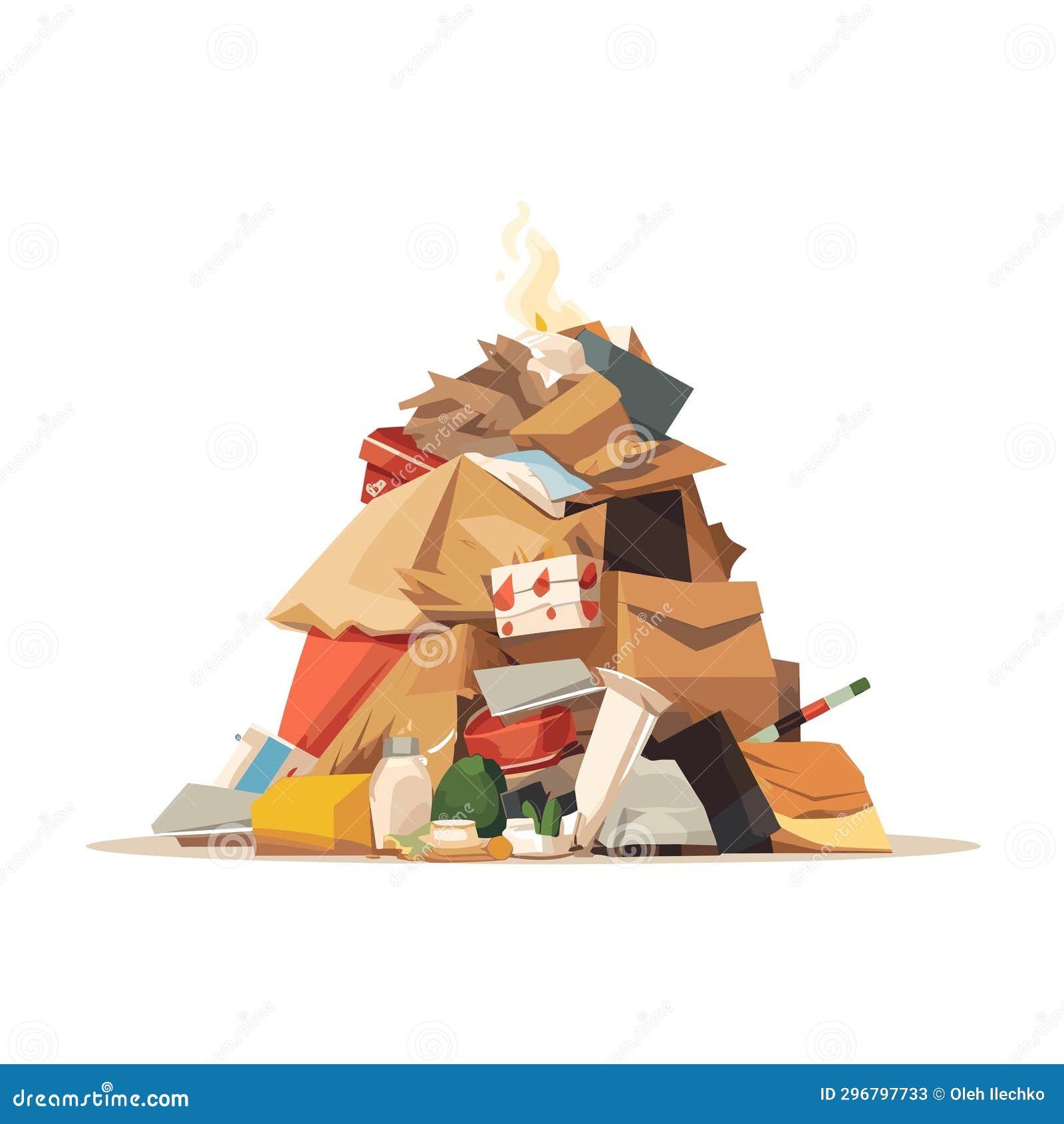 Pile of Waste Vector Flat Minimalistic Isolated Illustration Stock ...