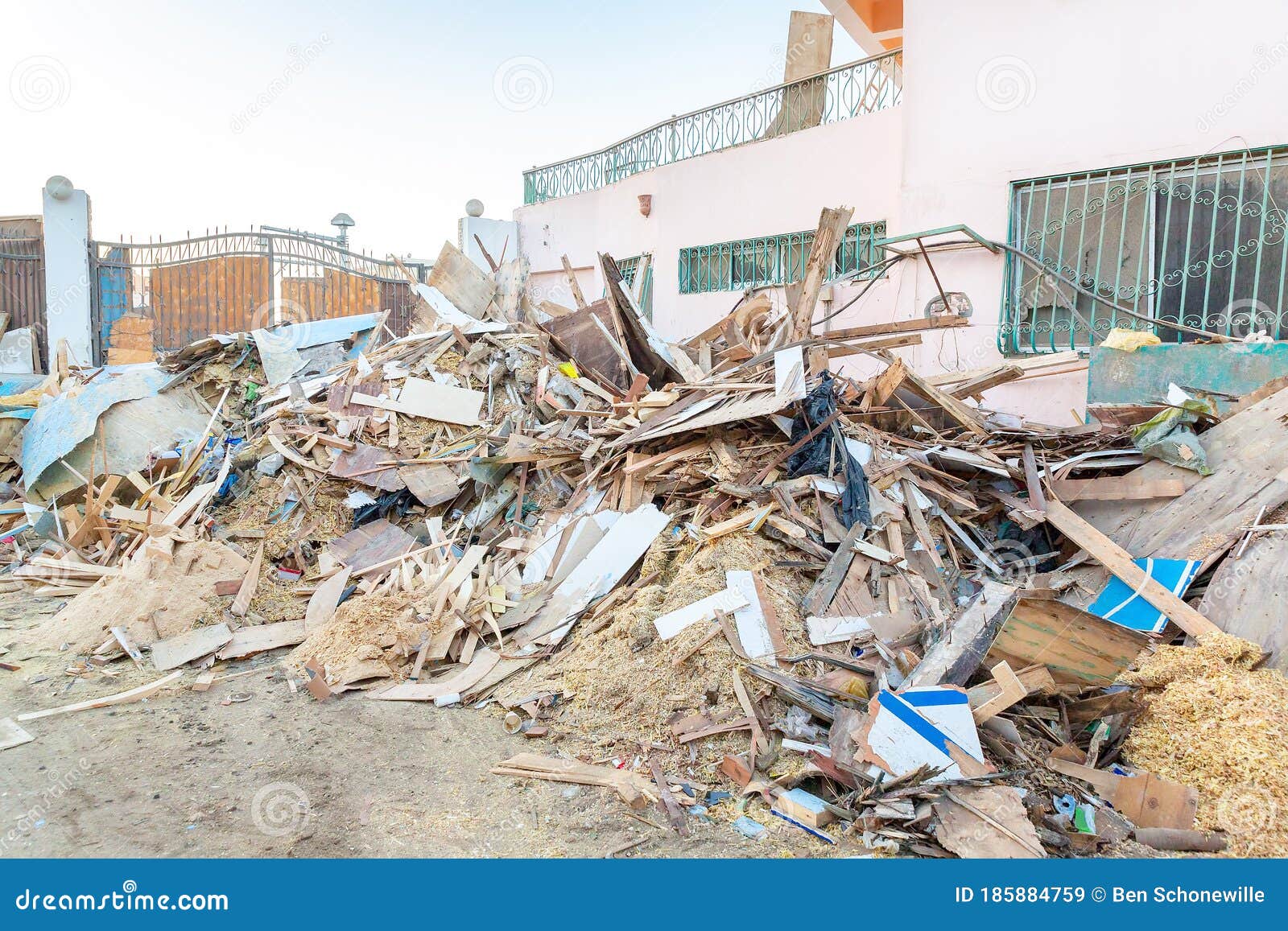 Pile of Waste on Yard of Shipyard in Egypt Stock Image - Image of away ...