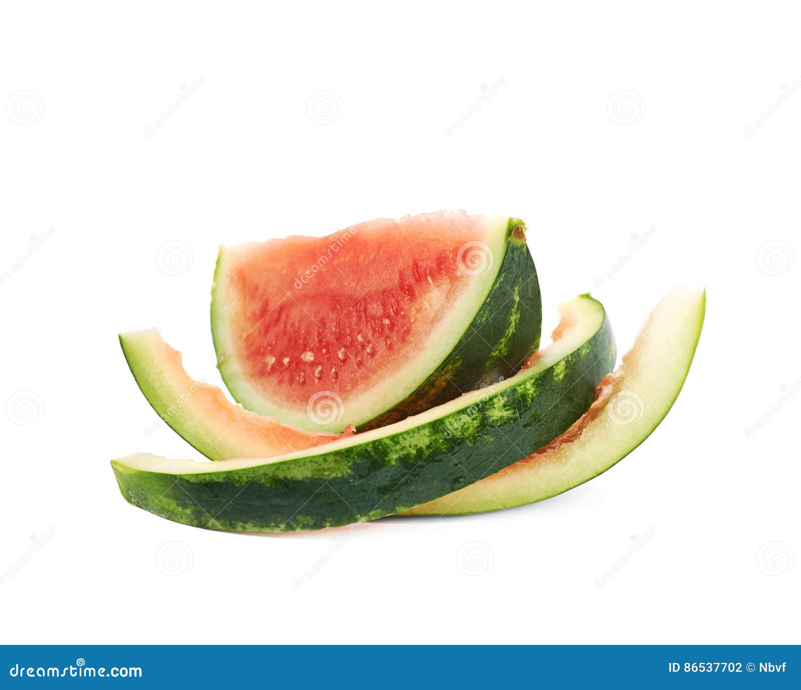 Pile of Watermelon Rinds Isolated Stock Photo - Image of refreshment ...