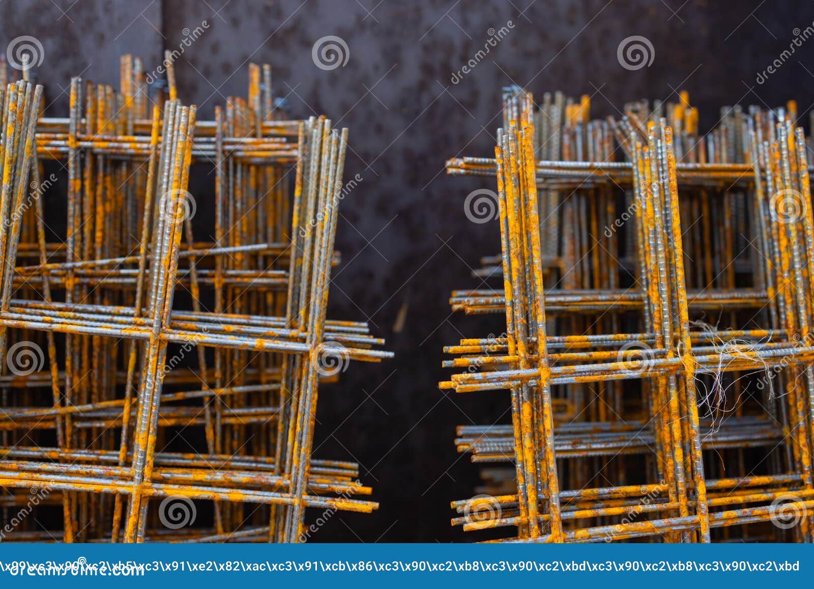 A Pile of Welded Wire Mesh Rusty. Stock Photo - Image of building ...