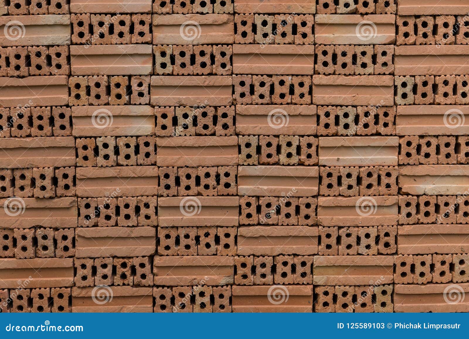 A Pile of Well Arranged Fired Bricks Form the Pattern Stock Image ...