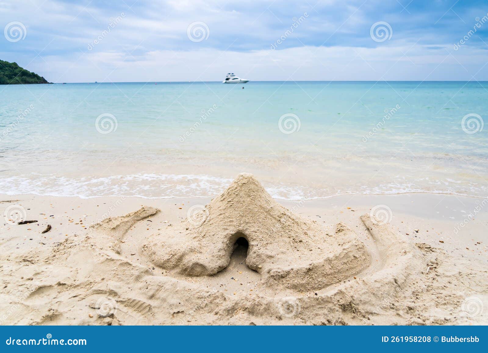 Pile of Wet Sand on the Beach Stock Photo - Image of stack, marine ...